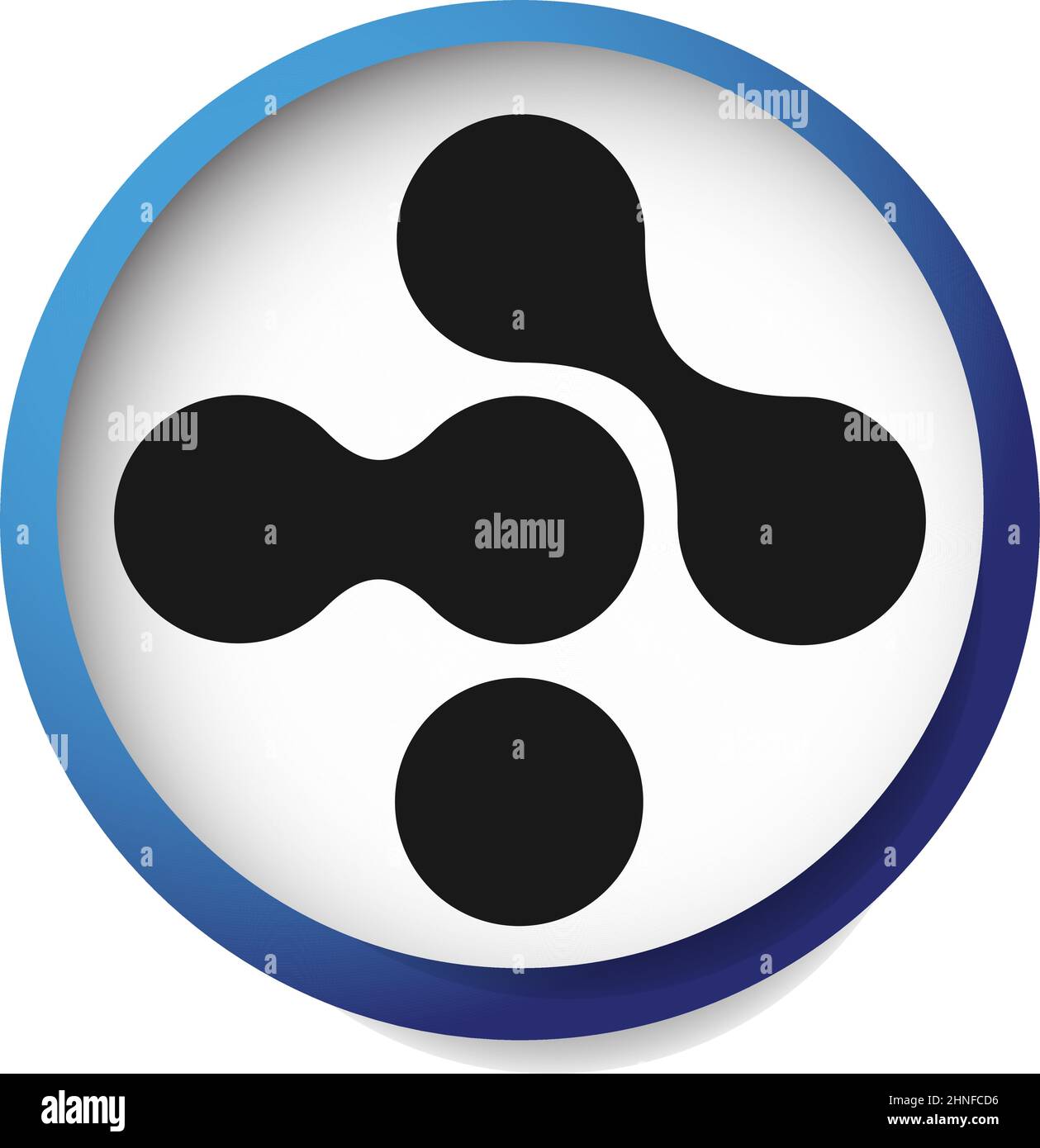 Connected circles, nodes as technology, tech, electronics and ...