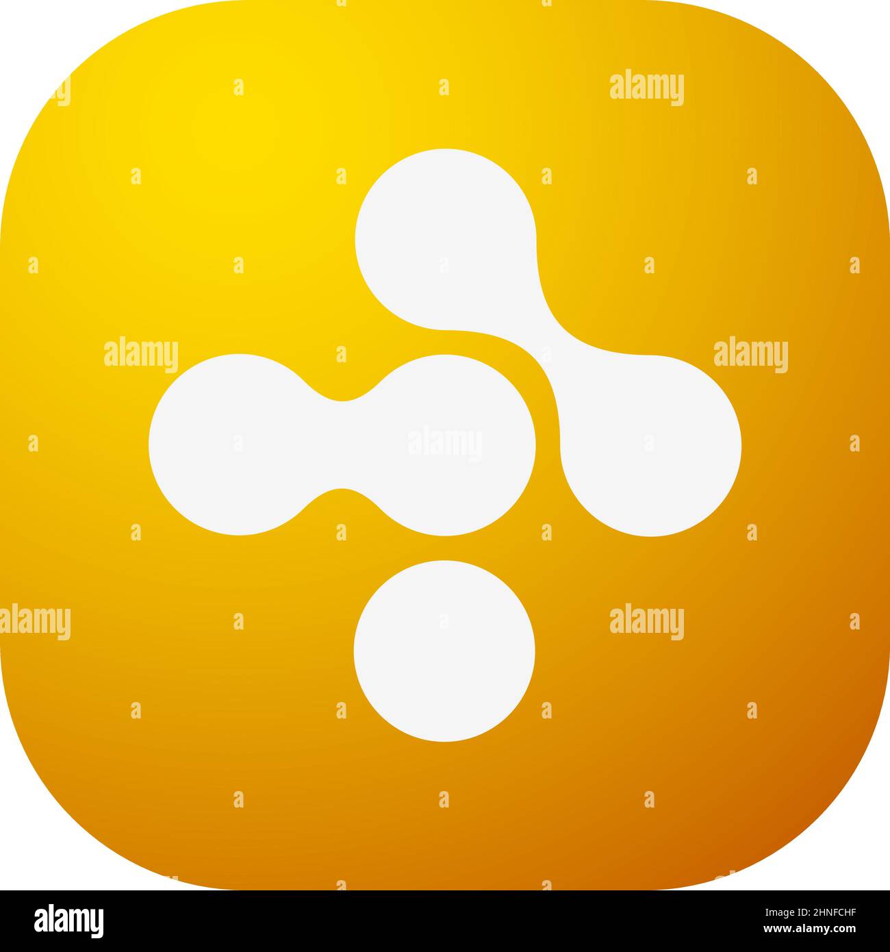 Connected circles, nodes as technology, tech, electronics and ...