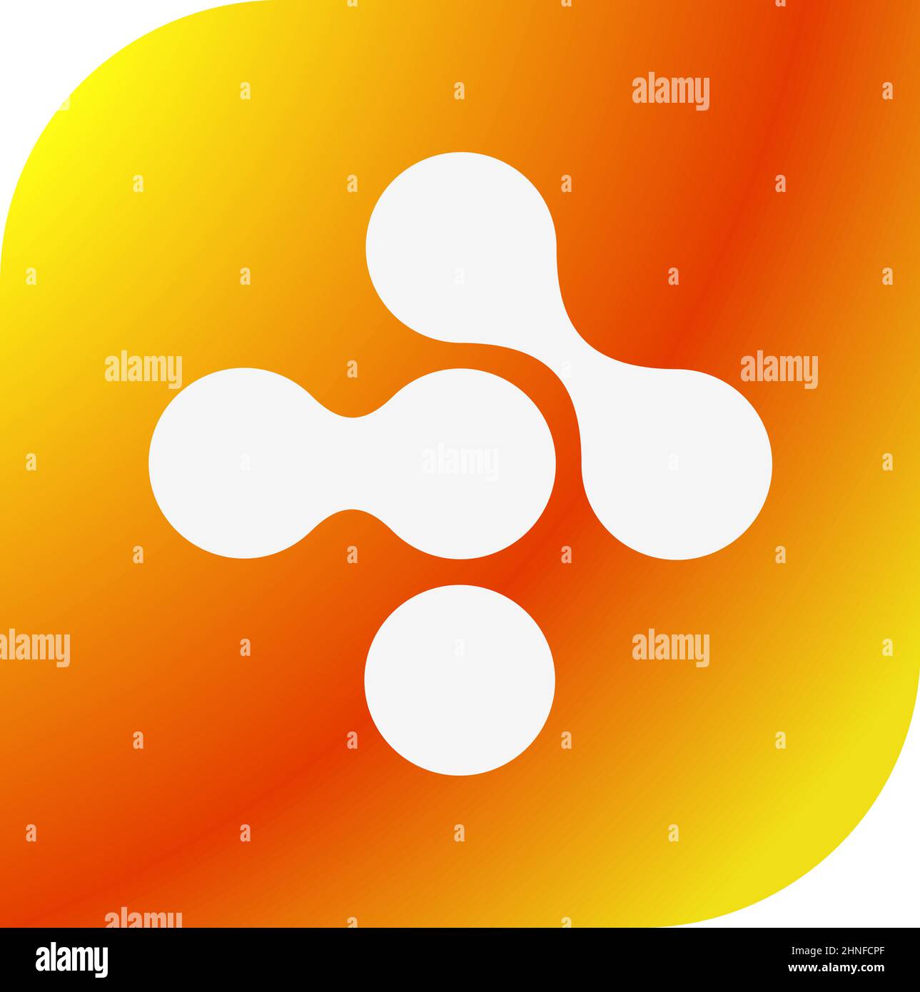 Connected circles, nodes as technology, tech, electronics and ...