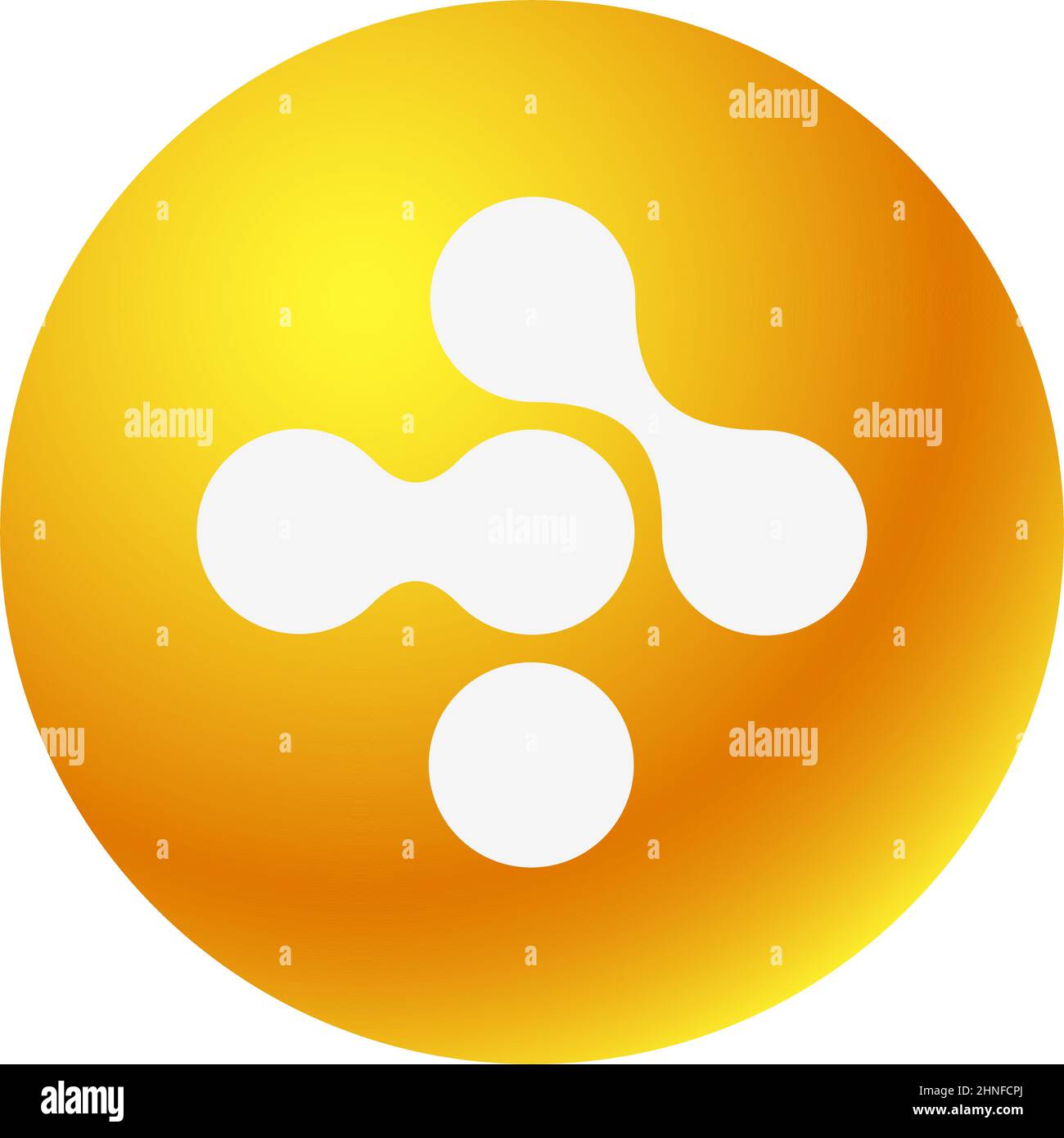 Connected circles, nodes as technology, tech, electronics and ...