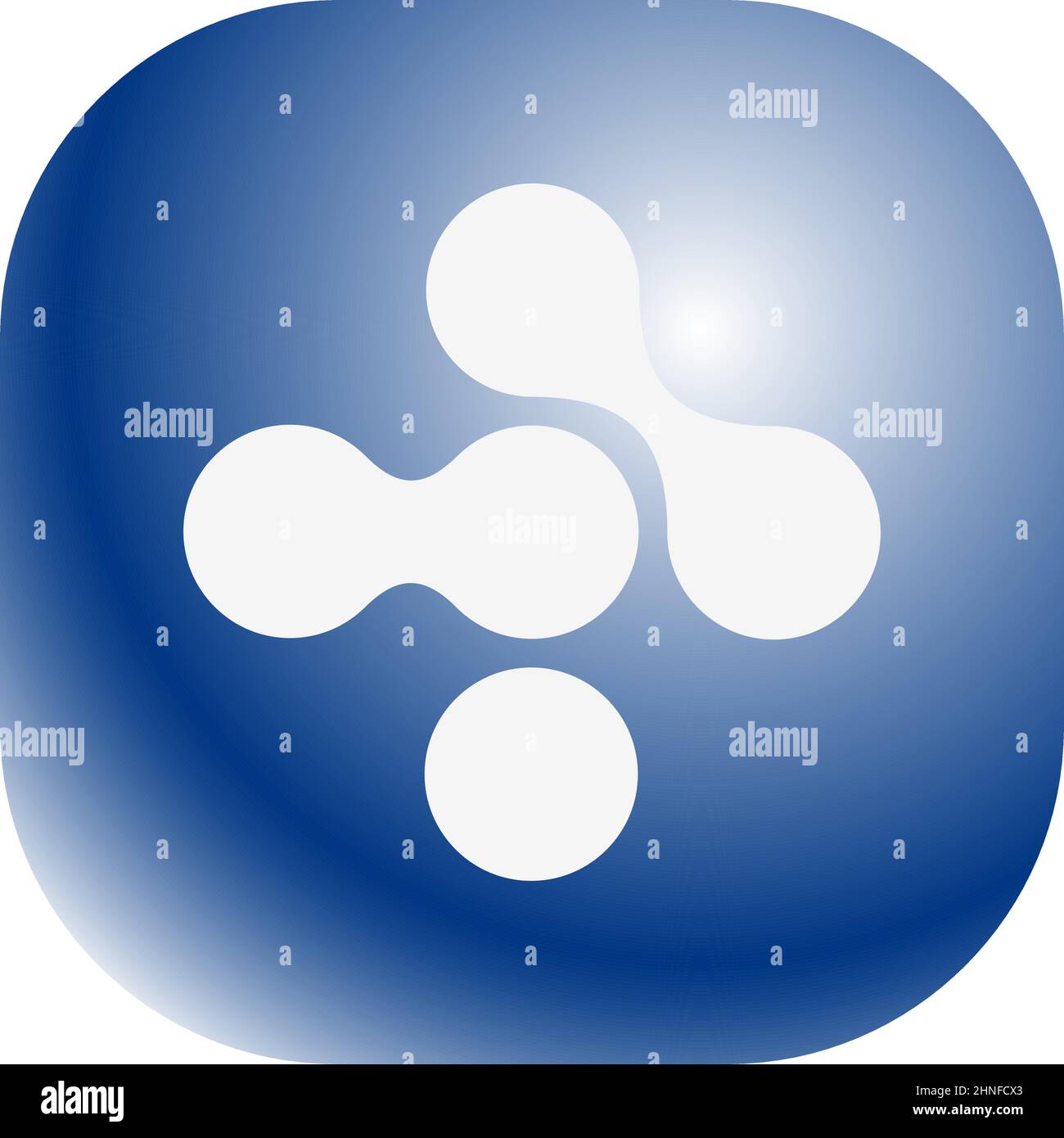 Connected circles, nodes as technology, tech, electronics and ...