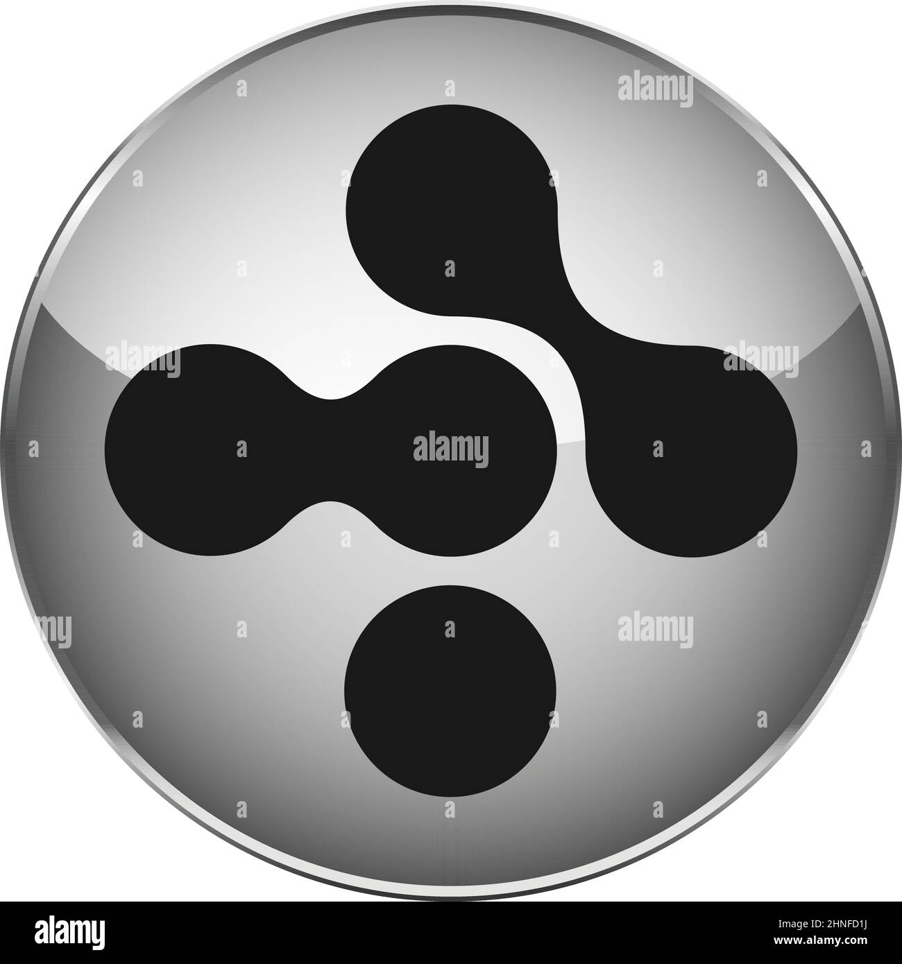 Connected circles, nodes as technology, tech, electronics and ...