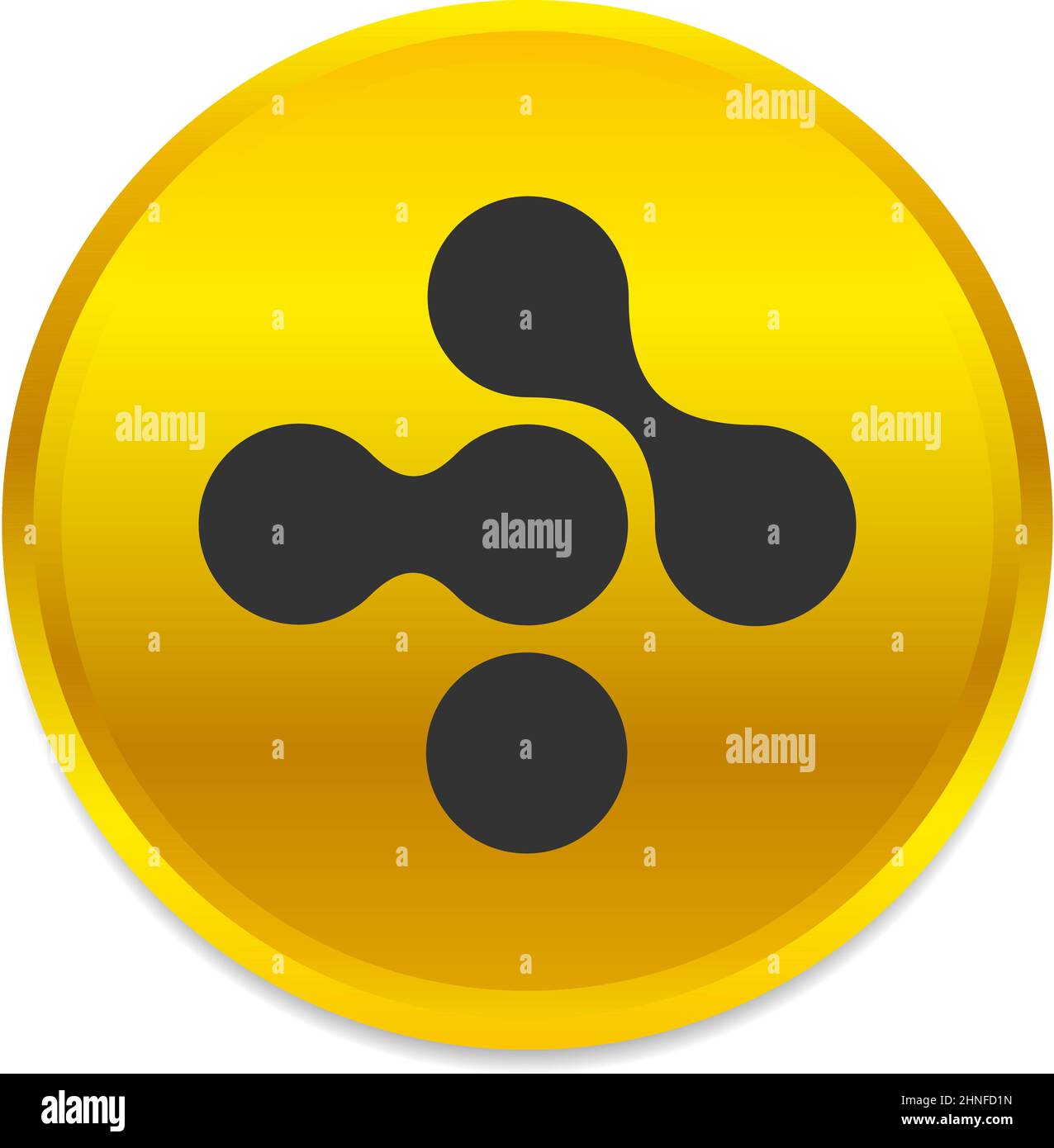 Connected circles, nodes as technology, tech, electronics and ...