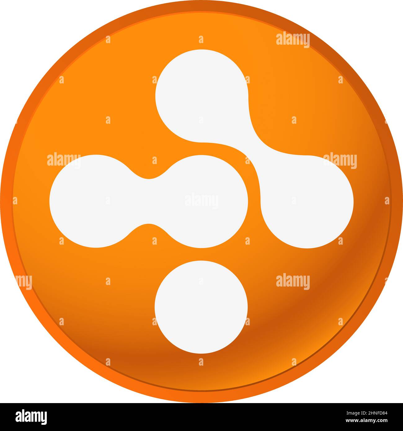 Connected circles, nodes as technology, tech, electronics and ...