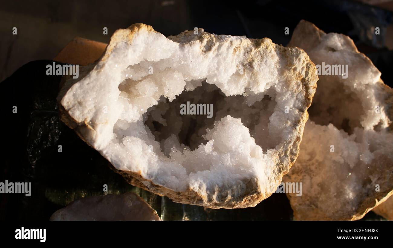 Full frame of colorful gemstones texture. Natural mineral stones close ...