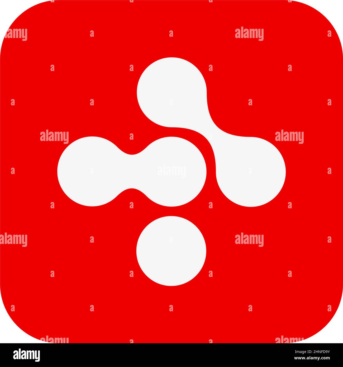 Connected circles, nodes as technology, tech, electronics and ...