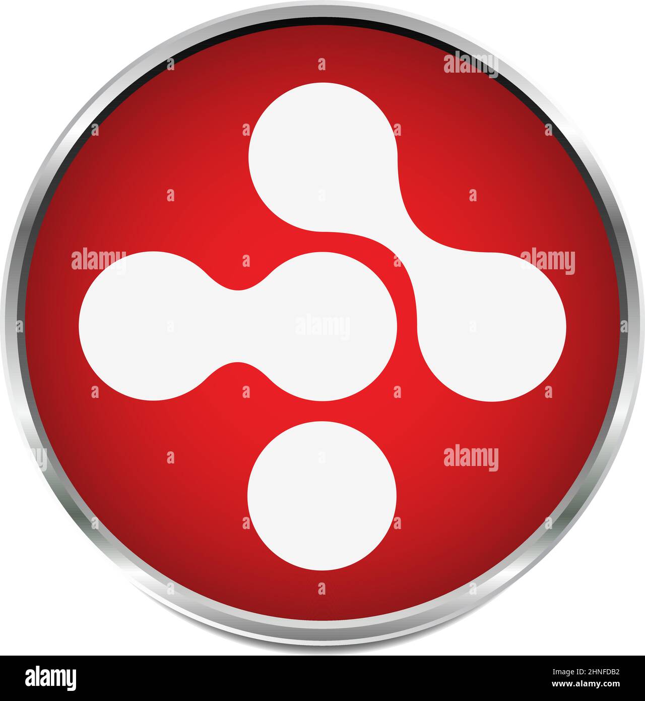 Connected circles, nodes as technology, tech, electronics and ...