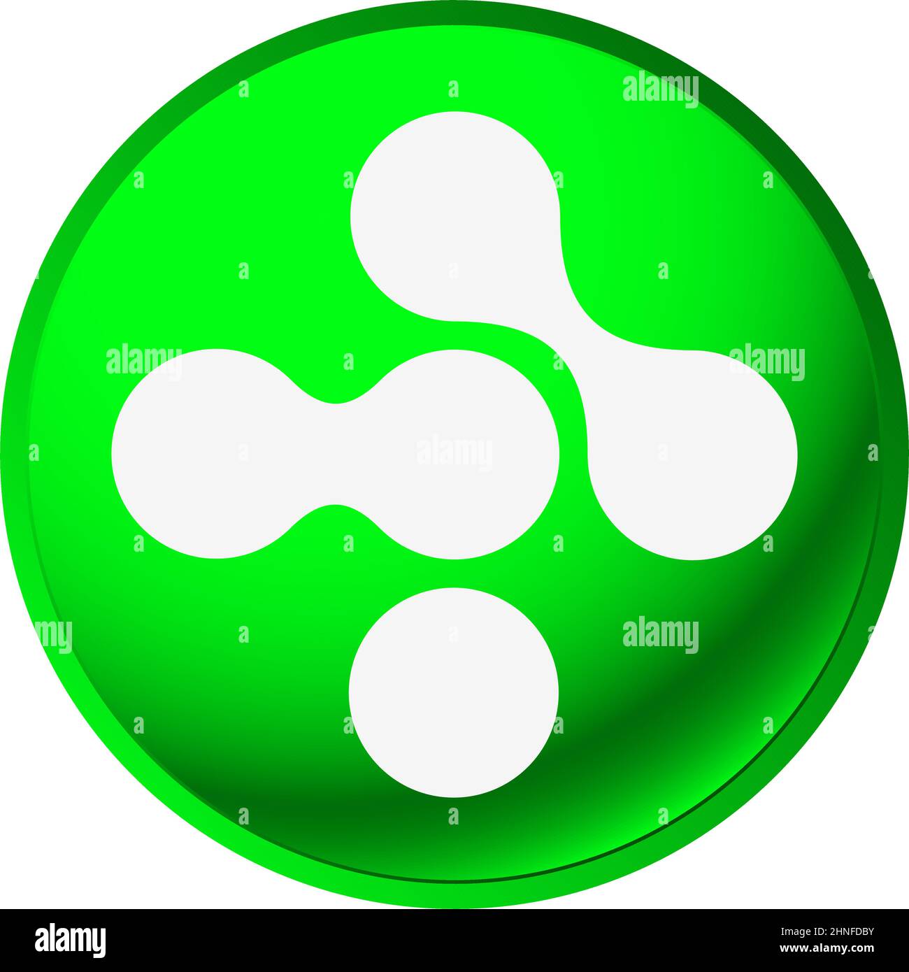 Connected circles, nodes as technology, tech, electronics and ...