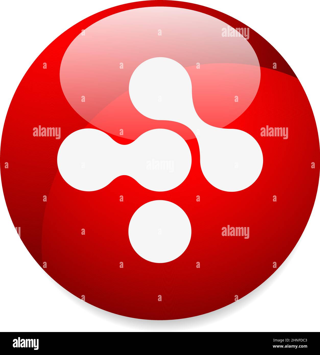 Connected circles, nodes as technology, tech, electronics and ...