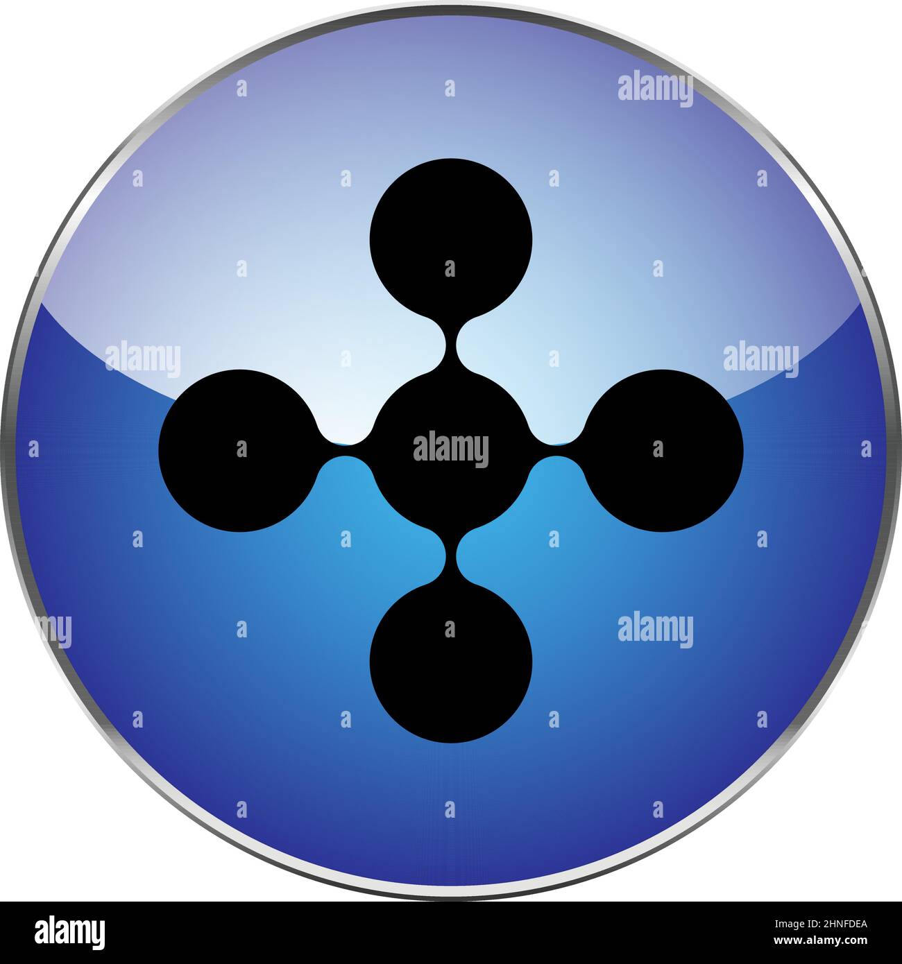 Connected circles, nodes as technology, tech, electronics and ...