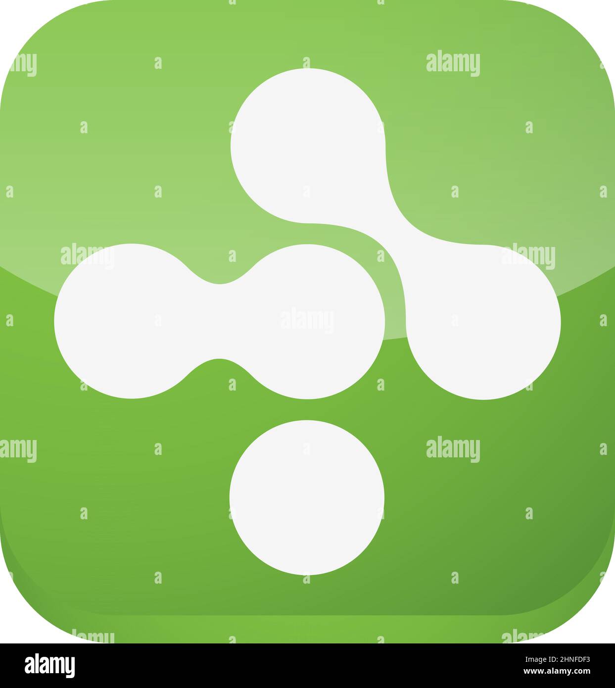 Connected circles, nodes as technology, tech, electronics and ...