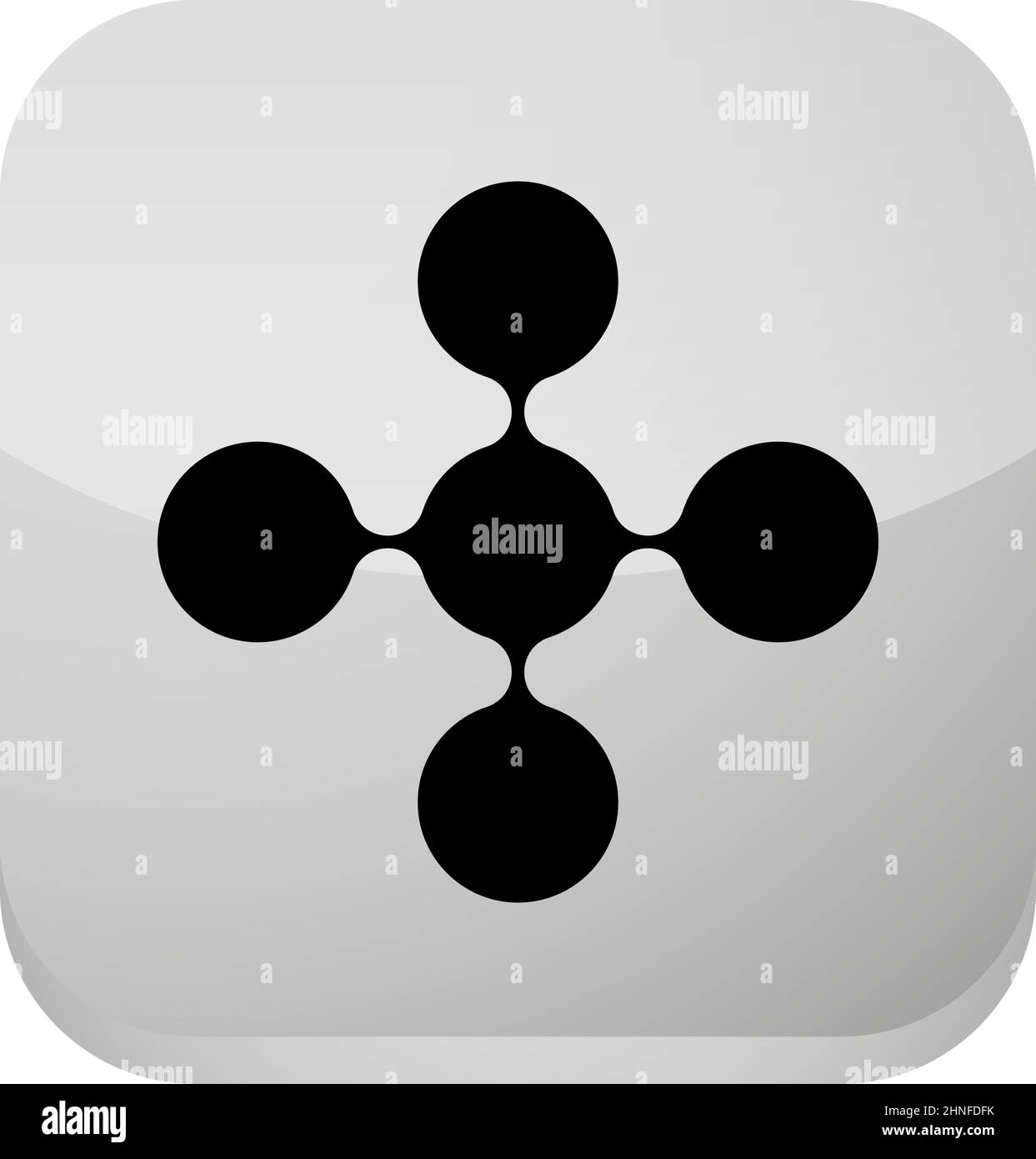 Connected circles, nodes as technology, tech, electronics and ...