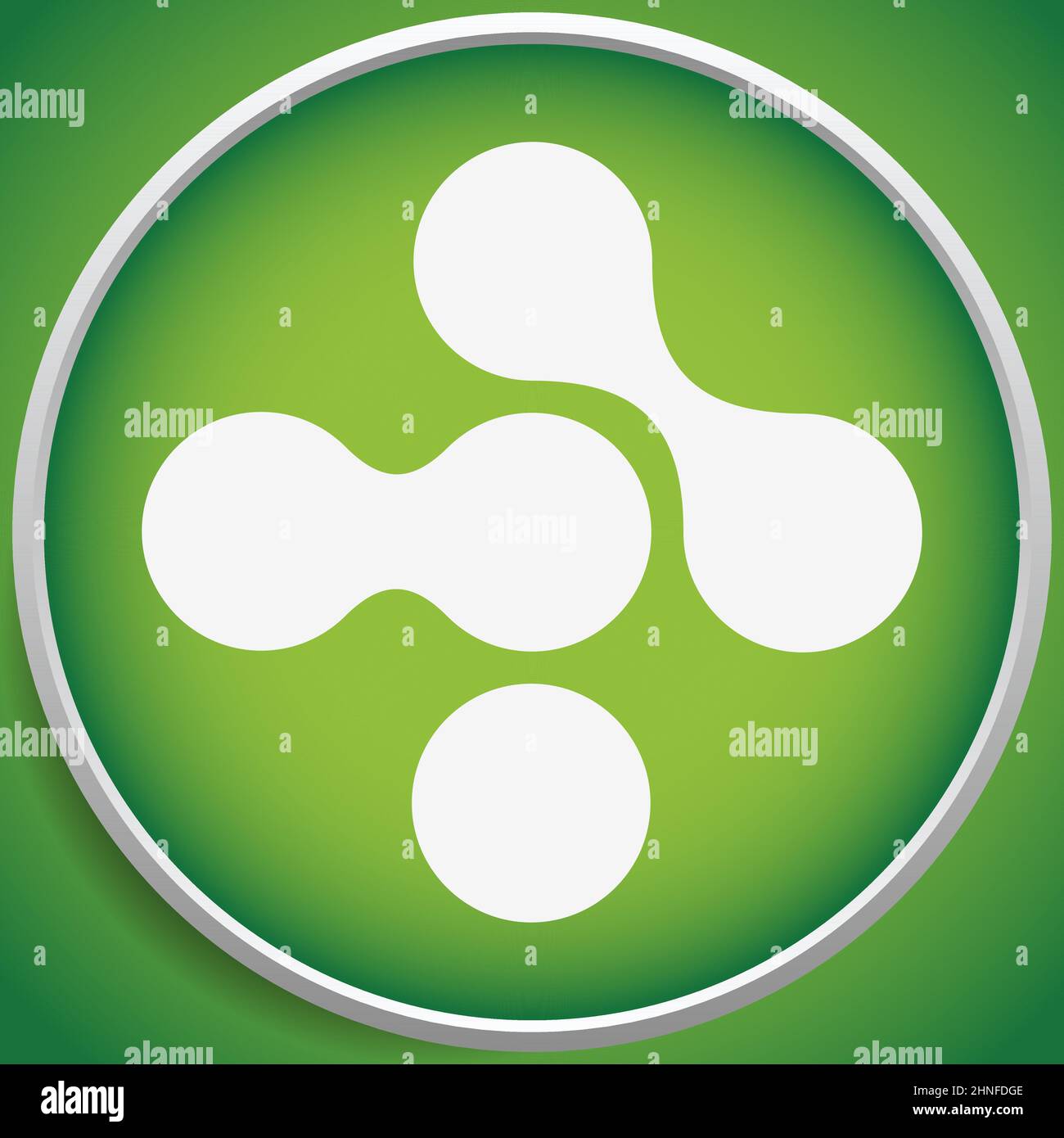 Connected circles, nodes as technology, tech, electronics and ...