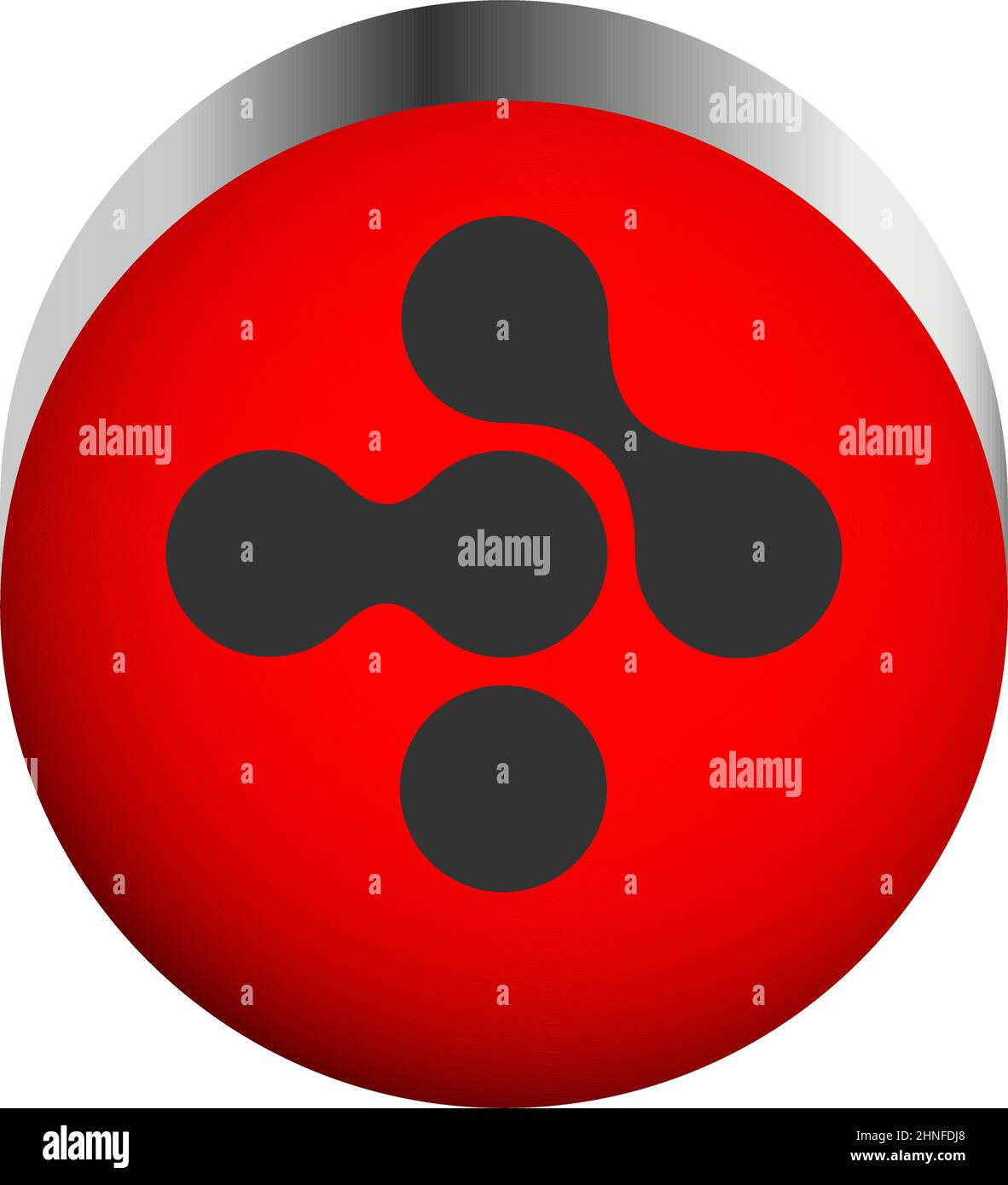 Connected circles, nodes as technology, tech, electronics and ...