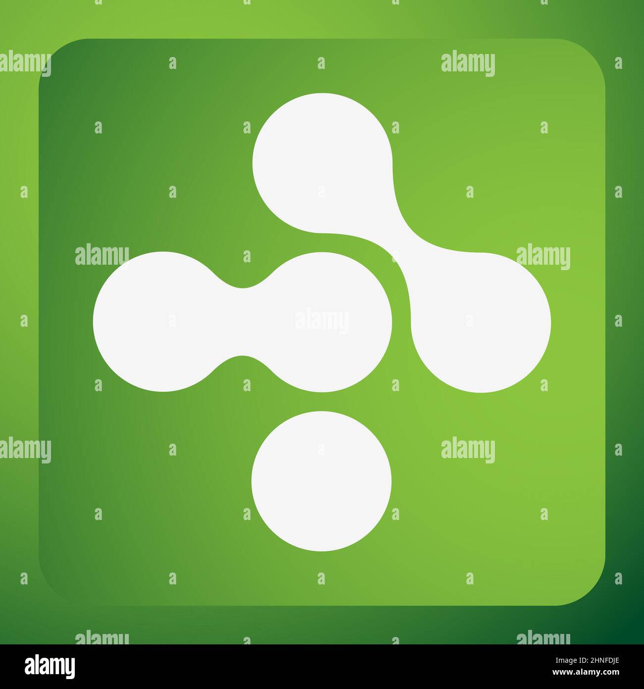 Connected circles, nodes as technology, tech, electronics and ...