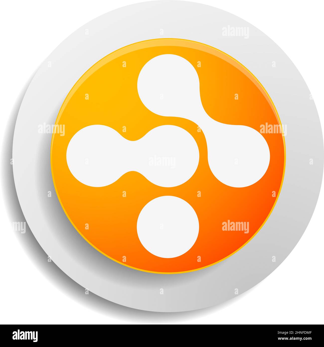 Connected circles, nodes as technology, tech, electronics and ...