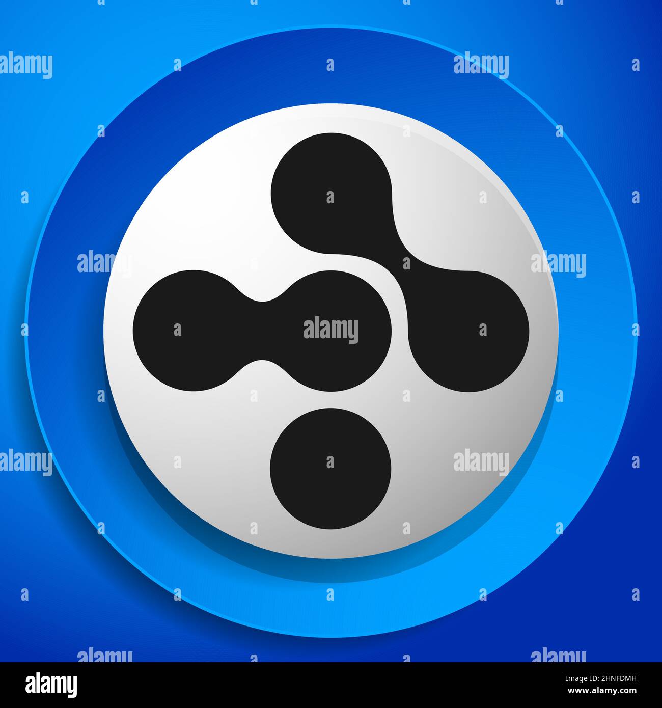 Connected circles, nodes as technology, tech, electronics and ...