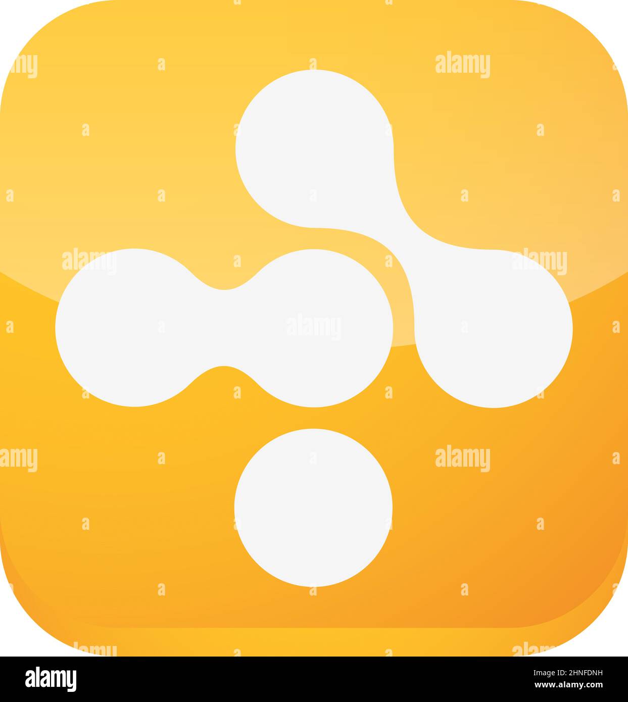 Connected circles, nodes as technology, tech, electronics and ...