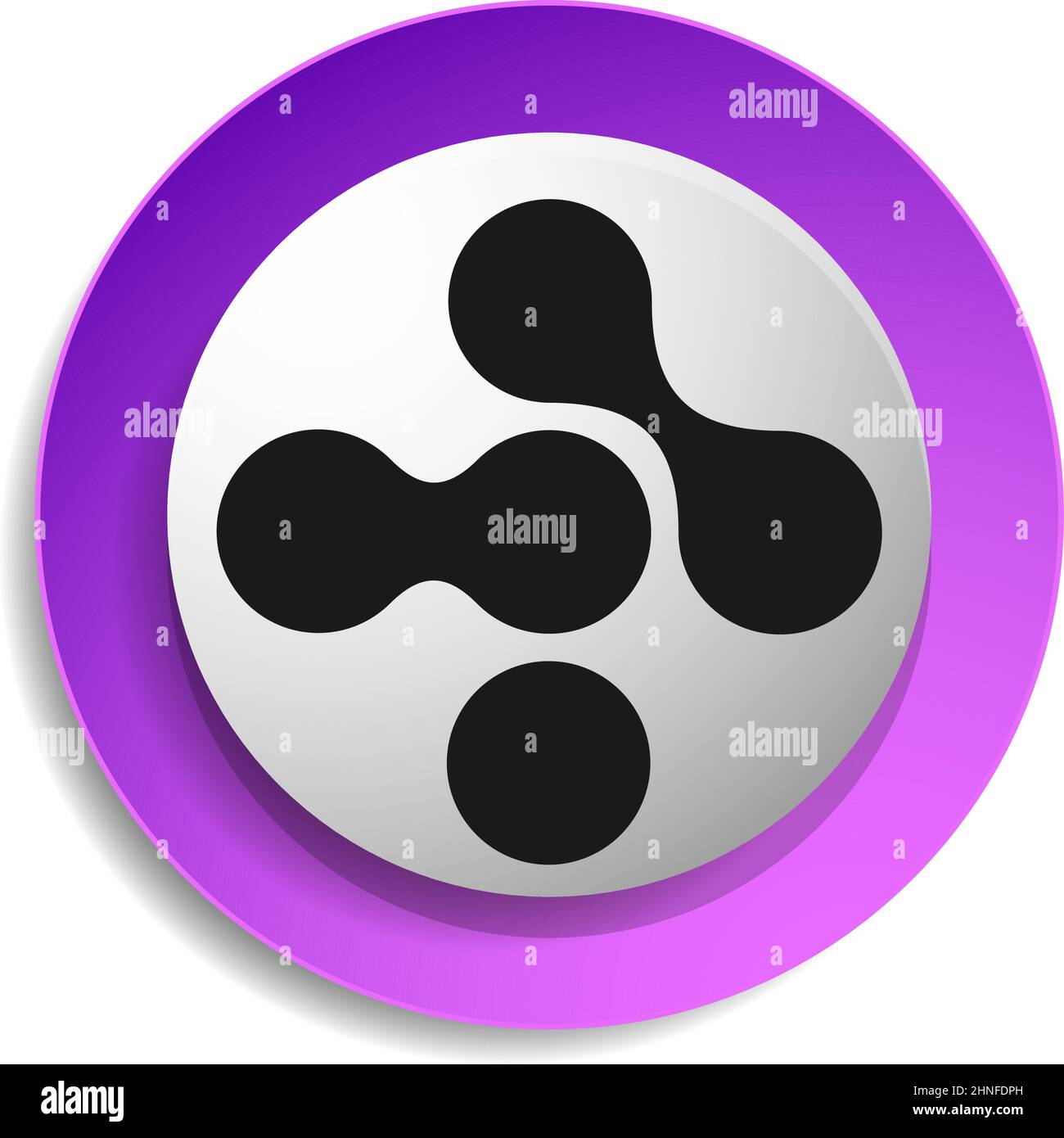 Connected circles, nodes as technology, tech, electronics and ...