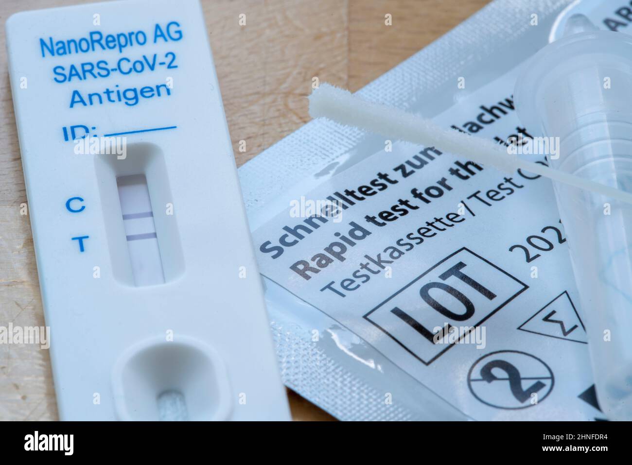 Positive Corona Antigen Rapid Test, lay test, self-test, for the ...