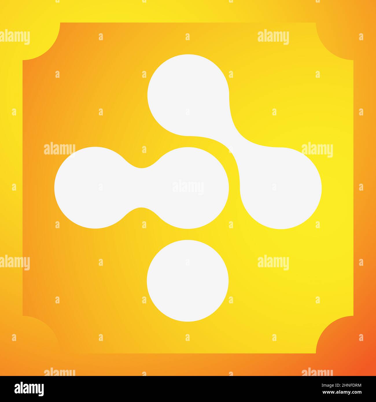 Connected circles, nodes as technology, tech, electronics and ...