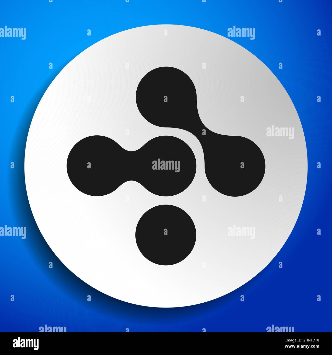 Connected circles, nodes as technology, tech, electronics and ...