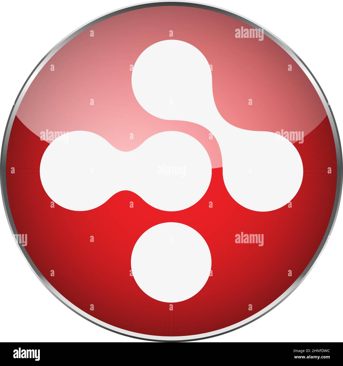 Connected circles, nodes as technology, tech, electronics and ...