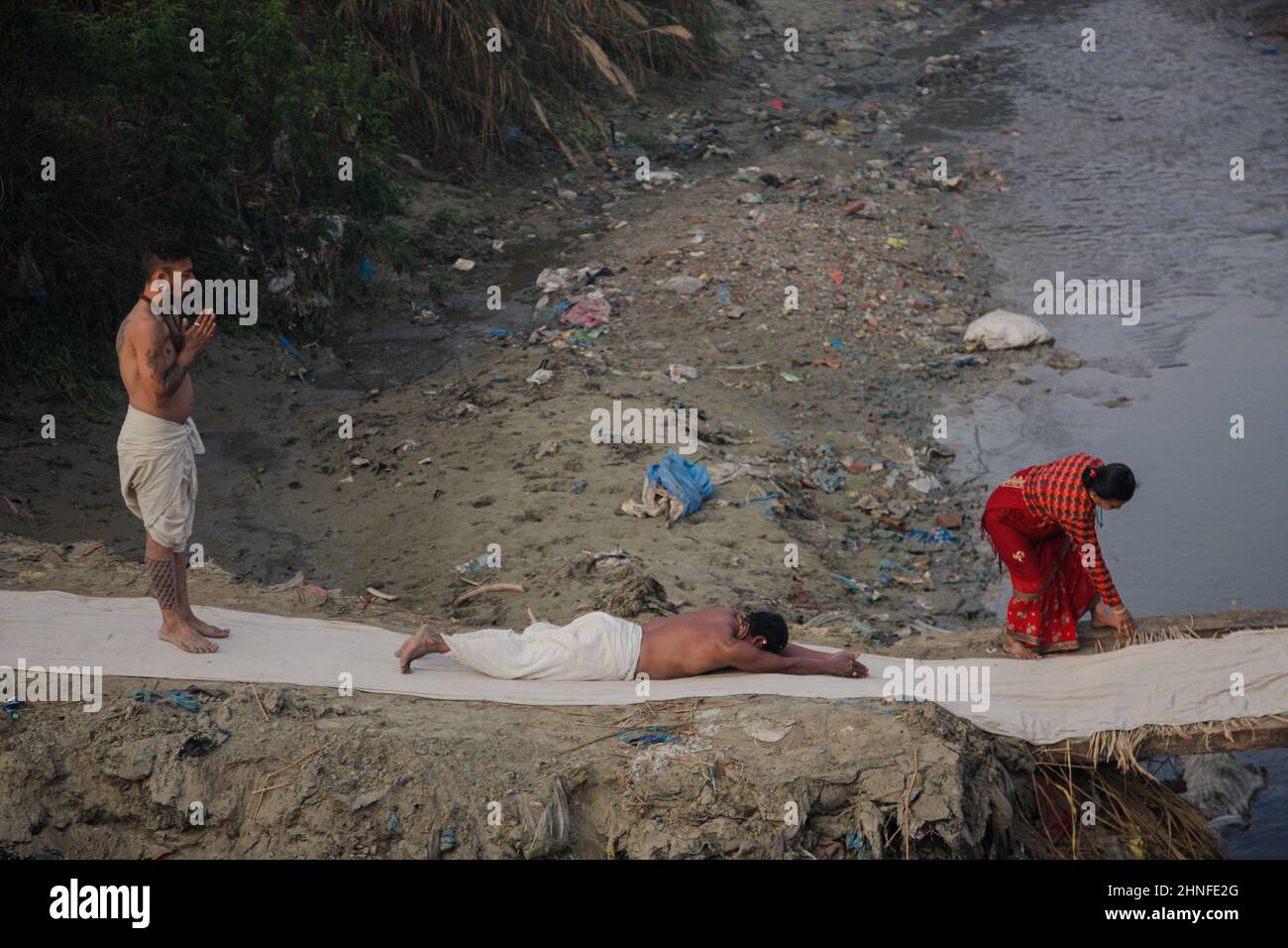 Bhaktapur, Bagmati, Nepal. 16th Feb, 2022. Nepalese Hindu devotees ...