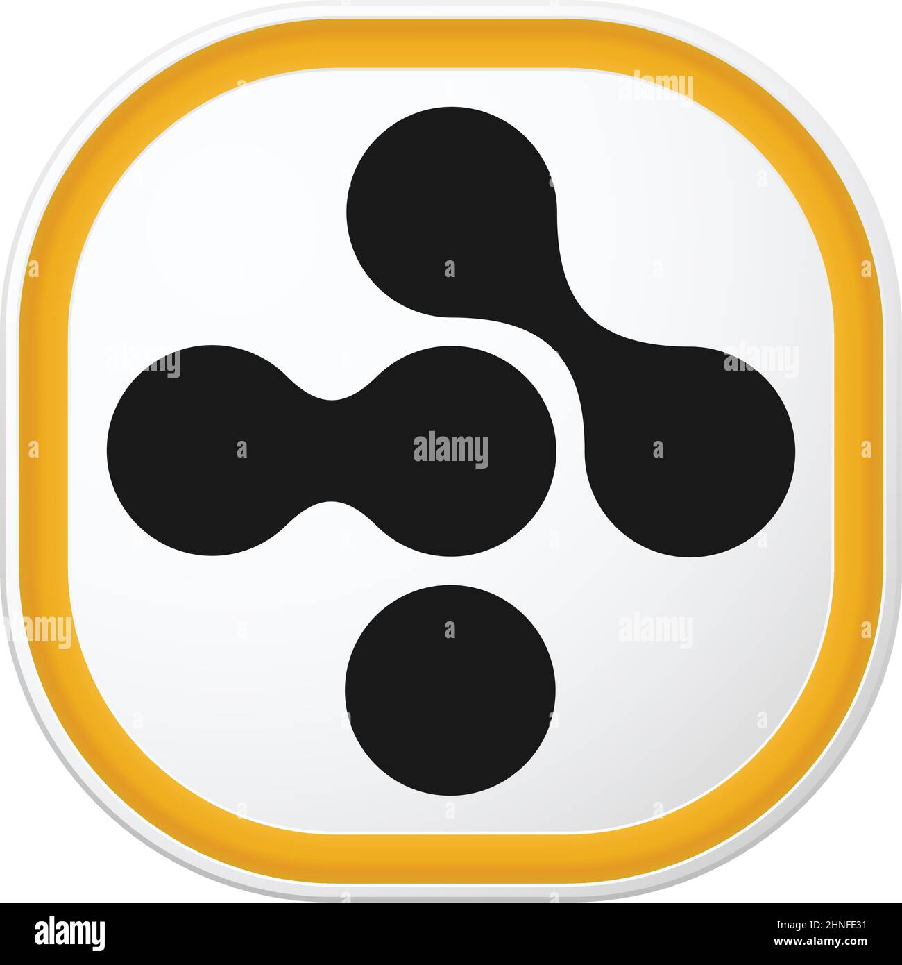 Connected circles, nodes as technology, tech, electronics and ...