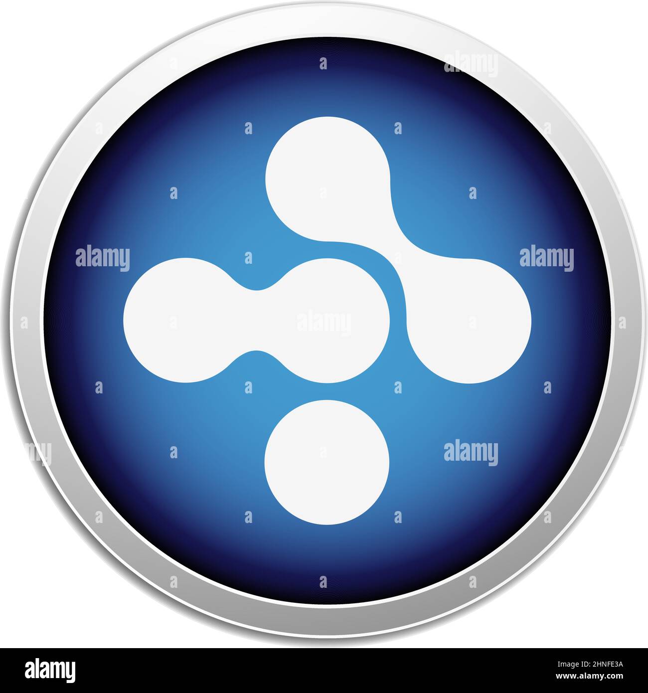 Connected circles, nodes as technology, tech, electronics and ...