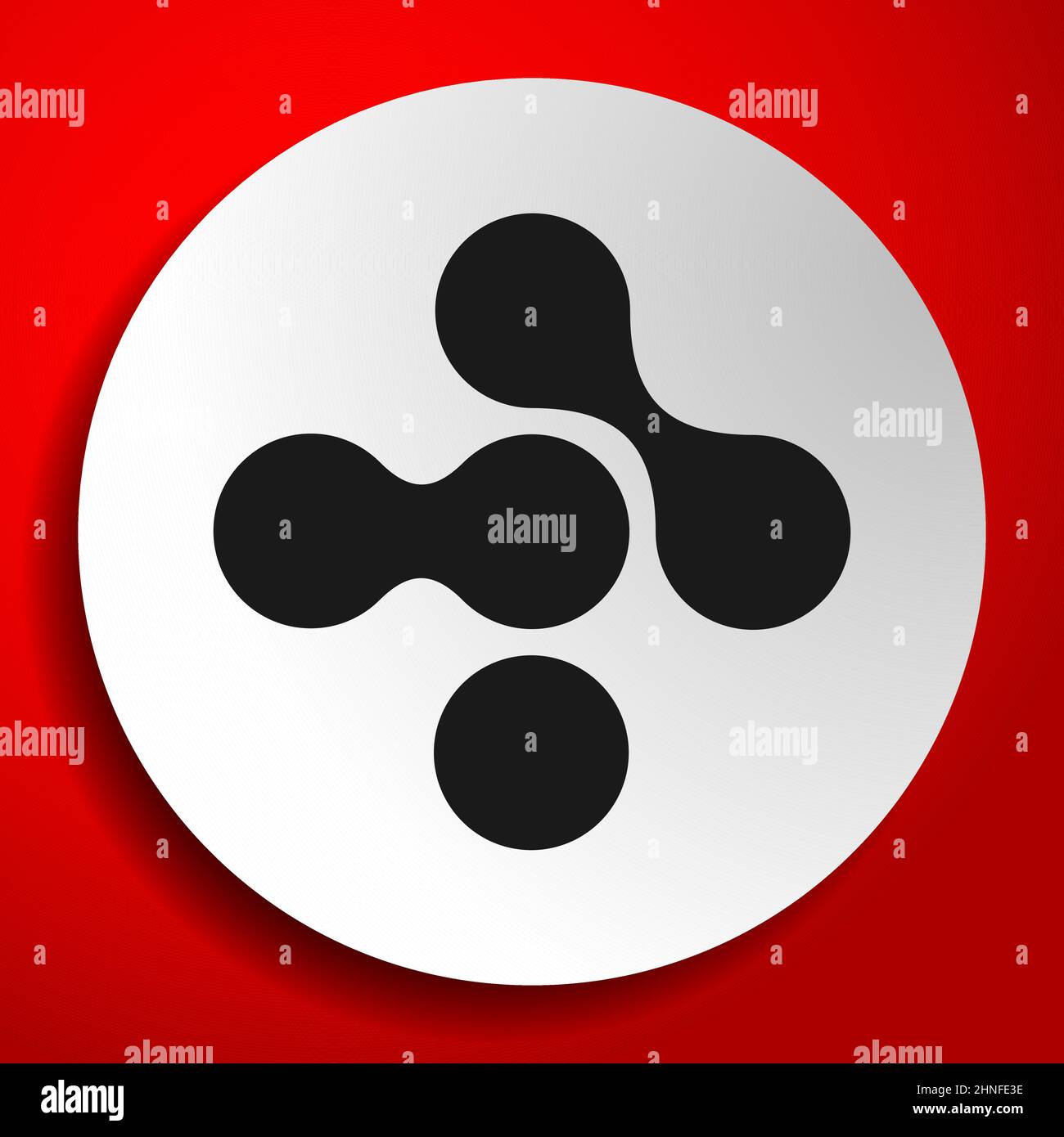 Connected circles, nodes as technology, tech, electronics and ...