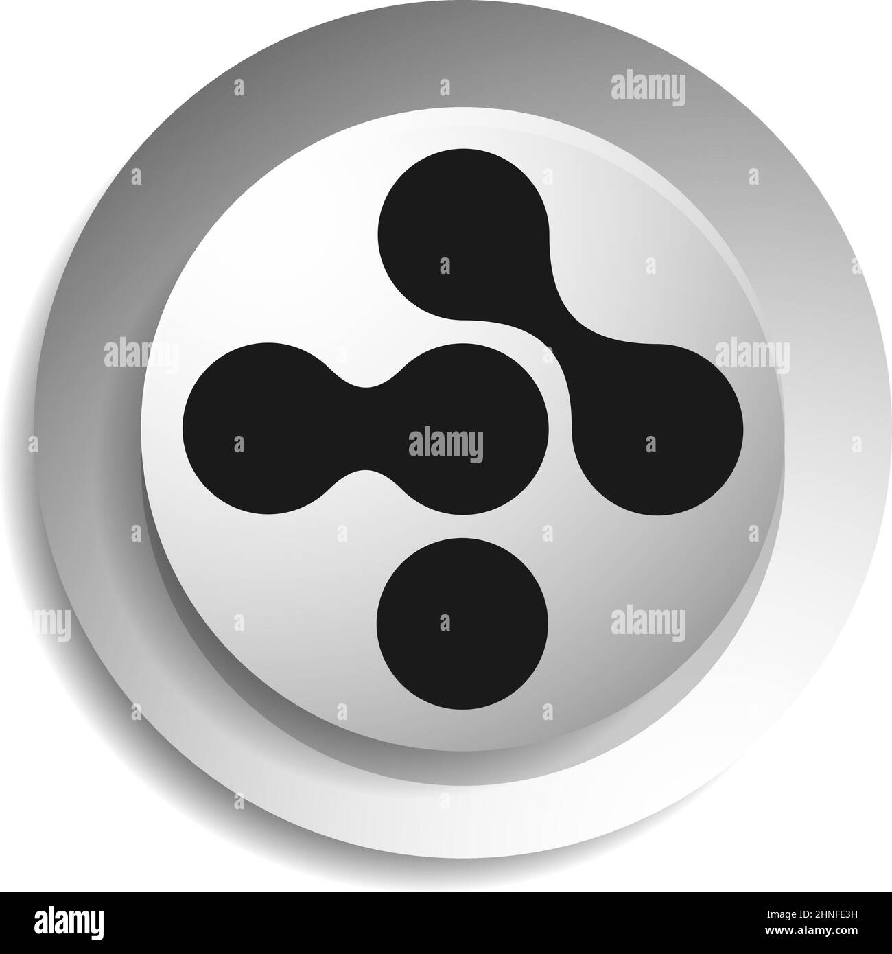 Connected circles, nodes as technology, tech, electronics and ...