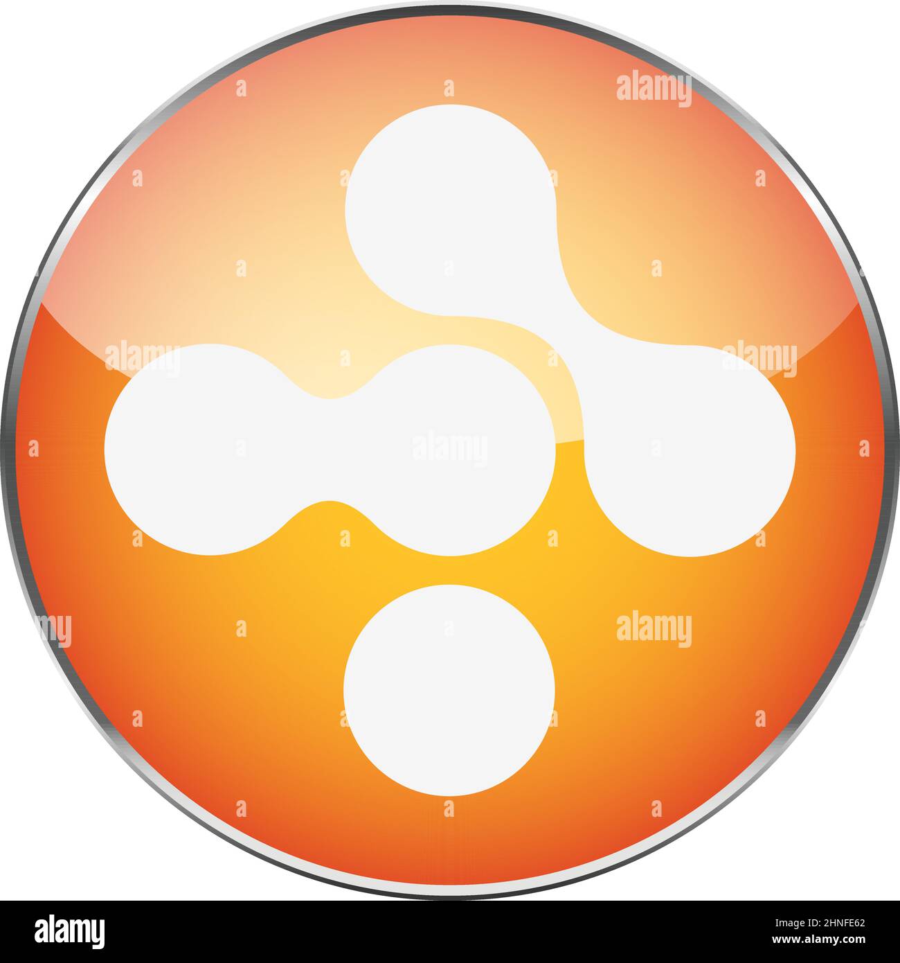 Connected circles, nodes as technology, tech, electronics and ...