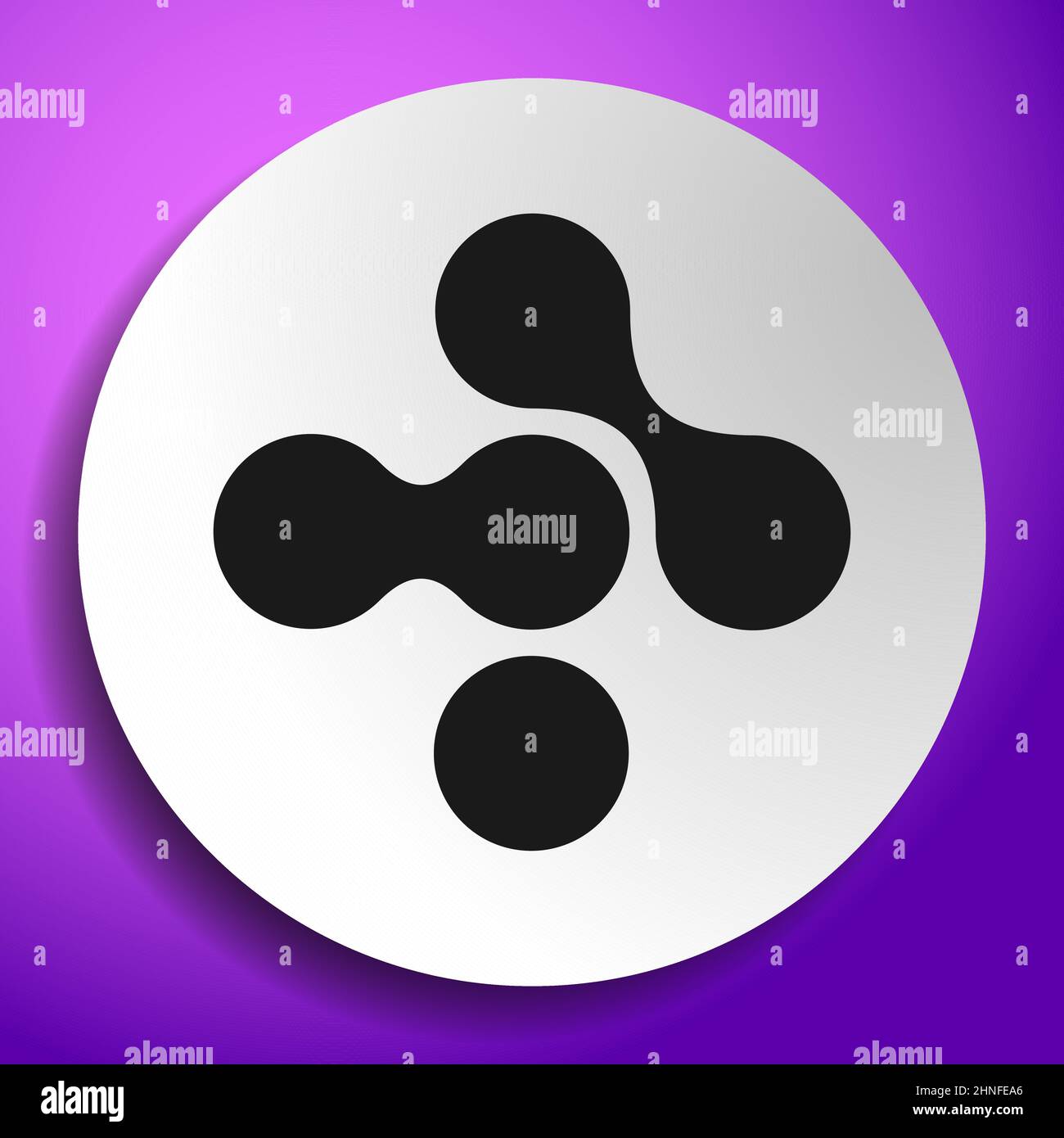 Connected circles, nodes as technology, tech, electronics and ...