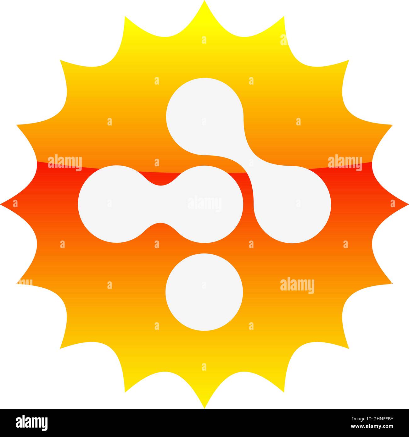 Connected circles, nodes as technology, tech, electronics and ...