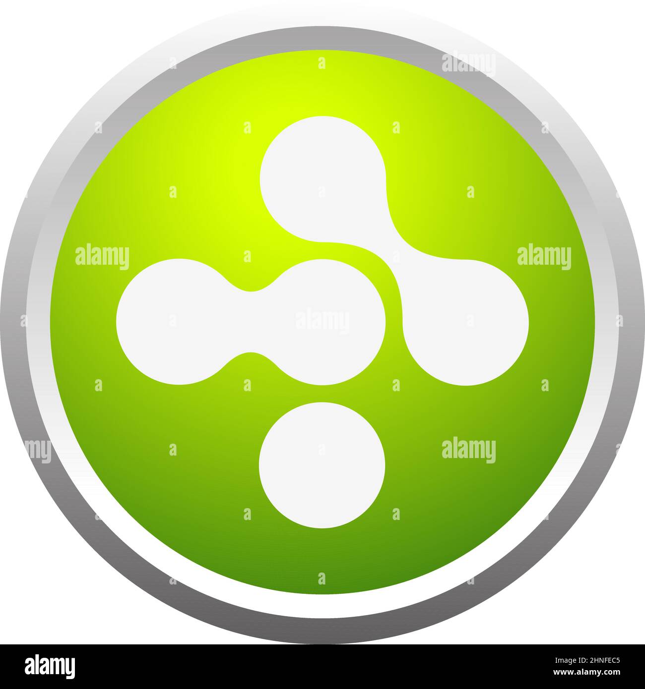 Connected circles, nodes as technology, tech, electronics and ...