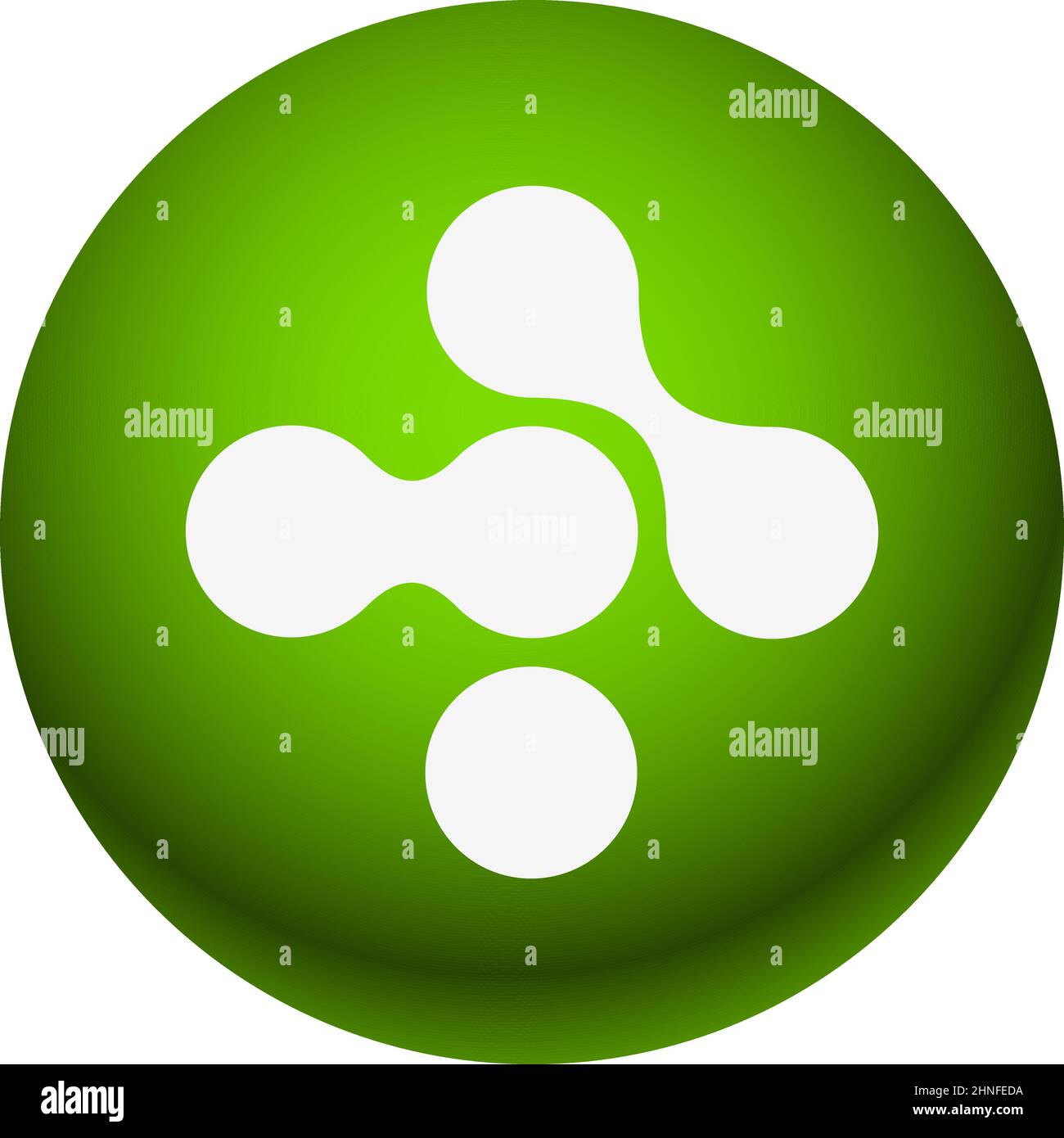 Connected circles, nodes as technology, tech, electronics and ...