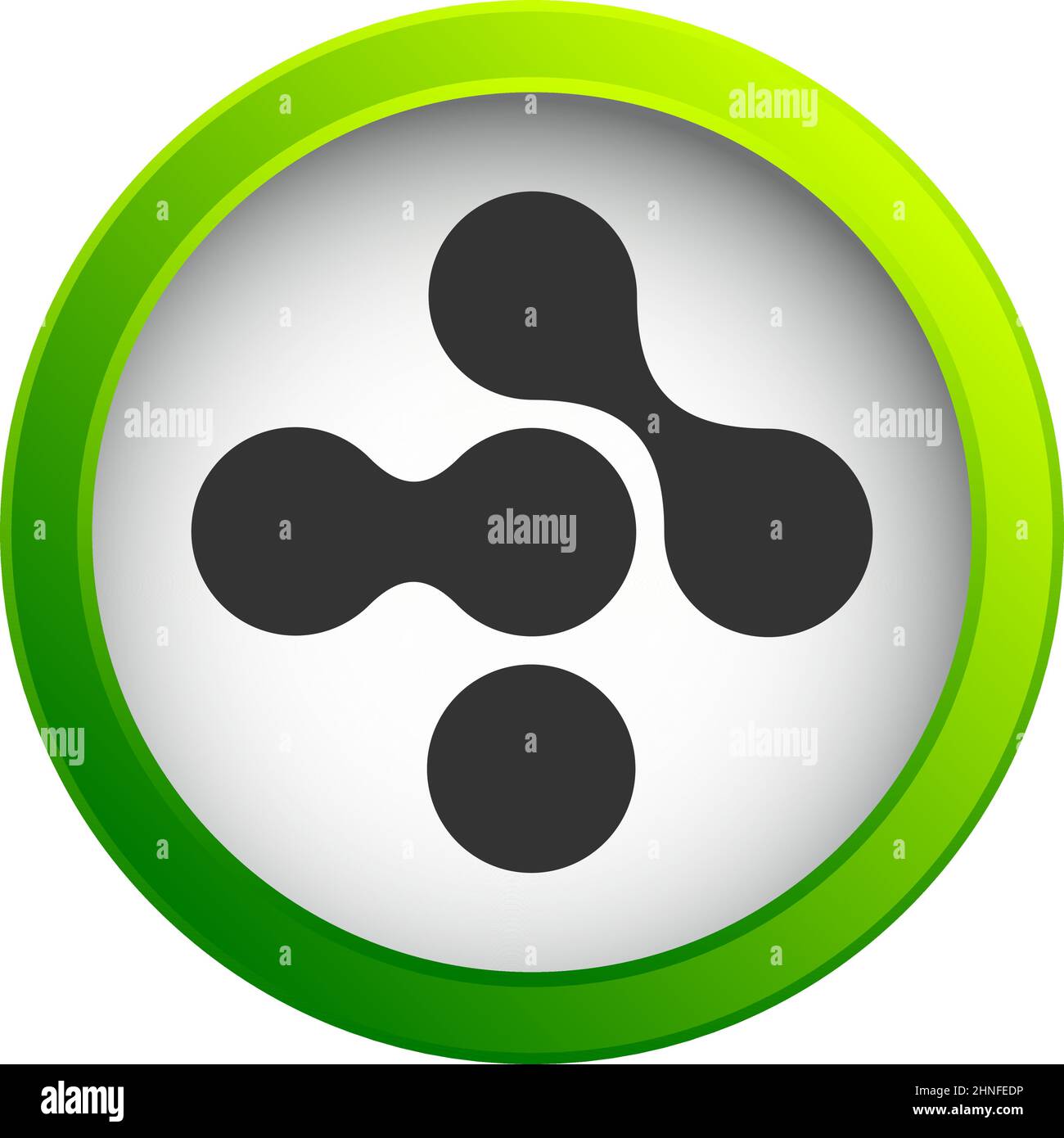 Connected circles, nodes as technology, tech, electronics and ...