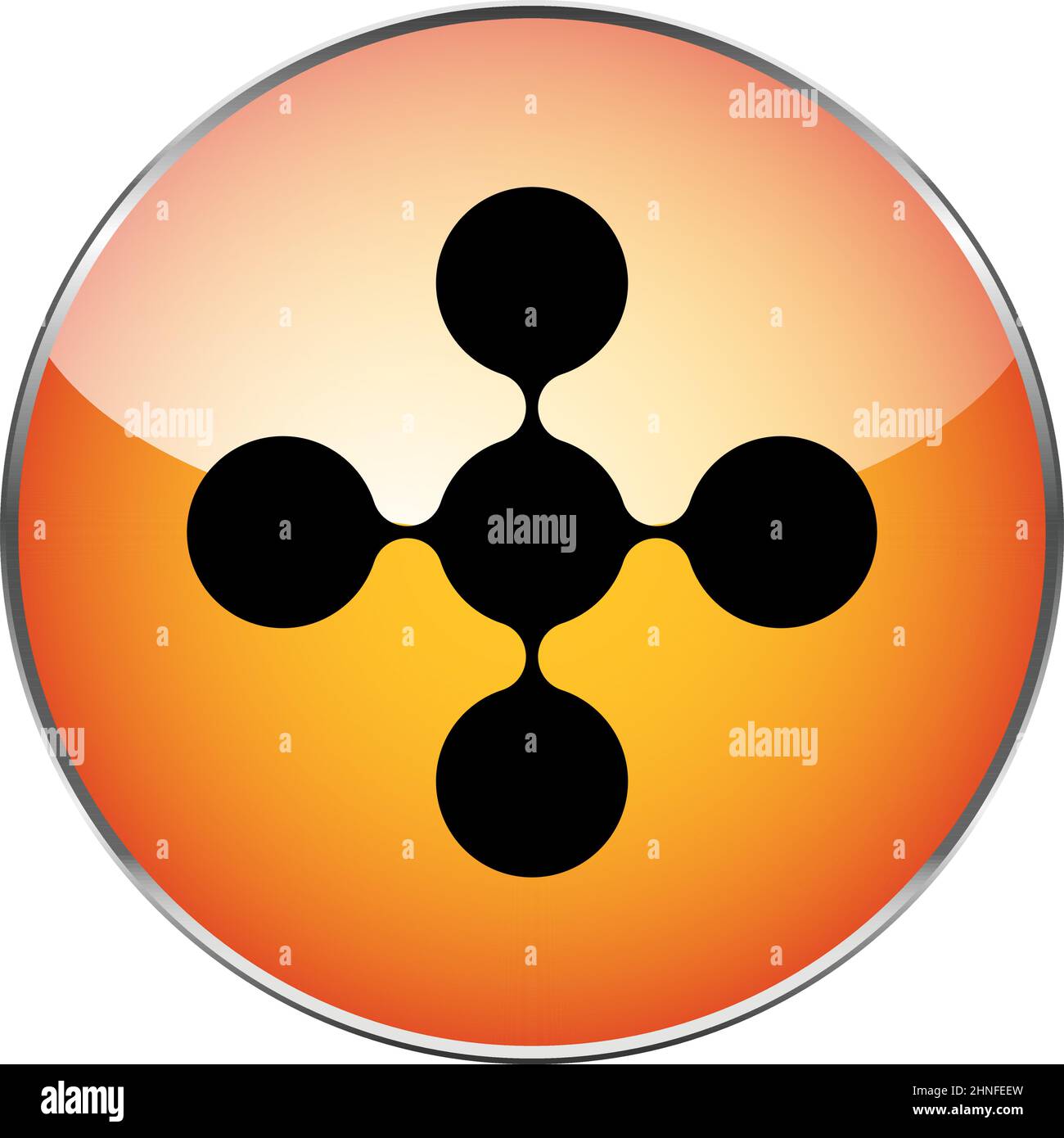 Connected circles, nodes as technology, tech, electronics and ...