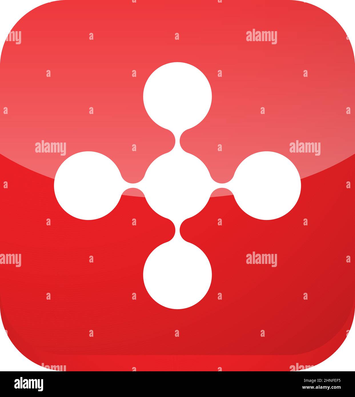 Connected circles, nodes as technology, tech, electronics and ...