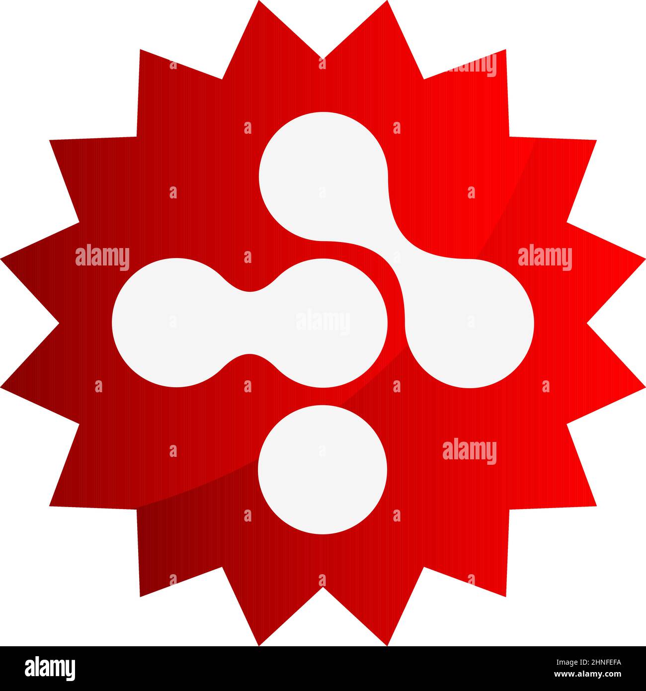 Connected circles, nodes as technology, tech, electronics and ...