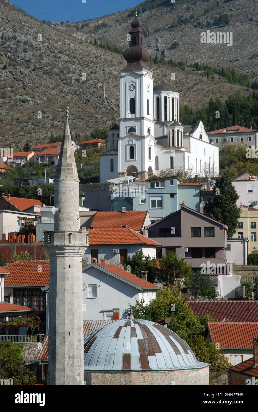 Domes of The Koski Mehmed Pasha Mosque in Mostar, Bosnia and ...
