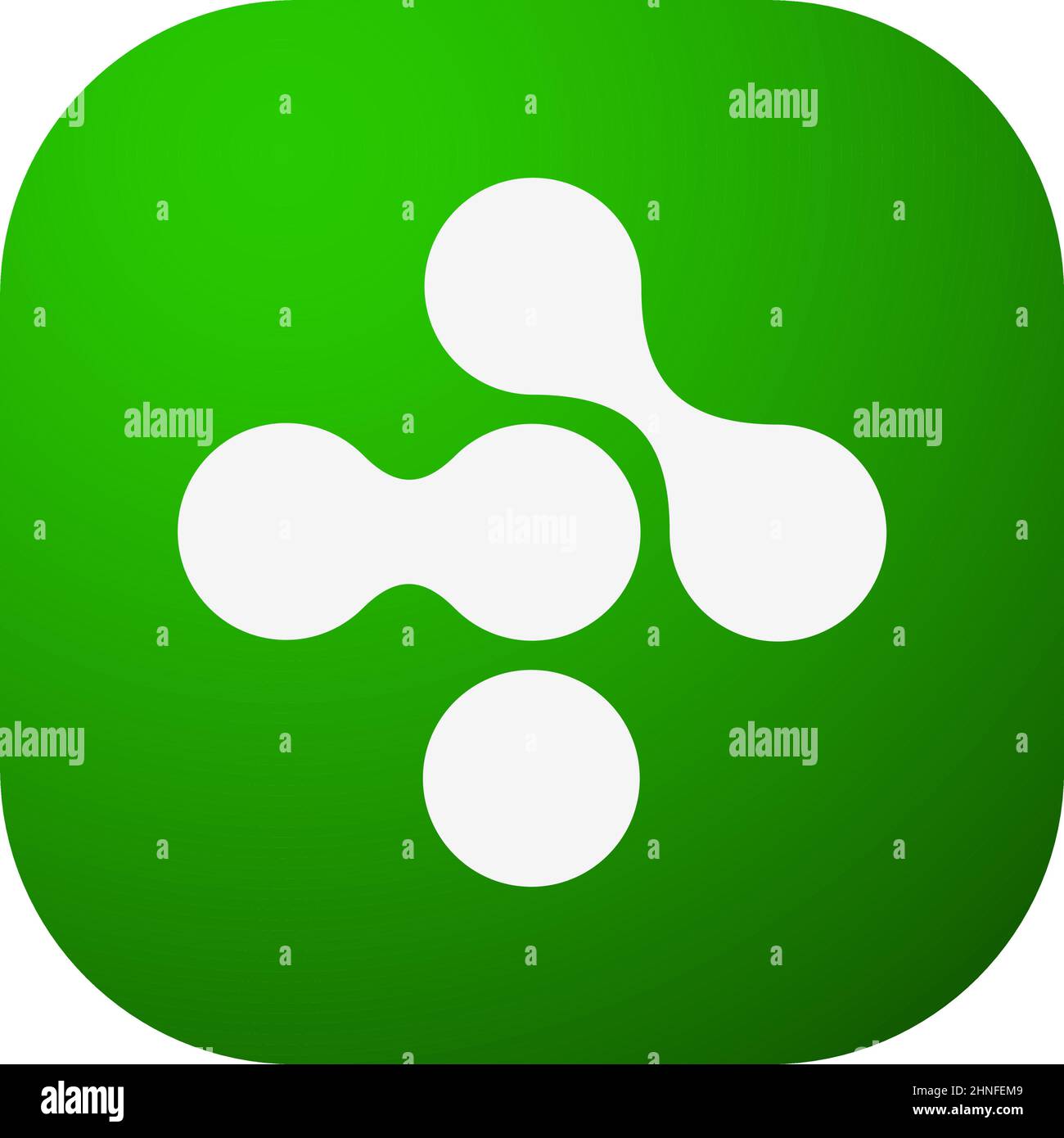 Connected circles, nodes as technology, tech, electronics and ...