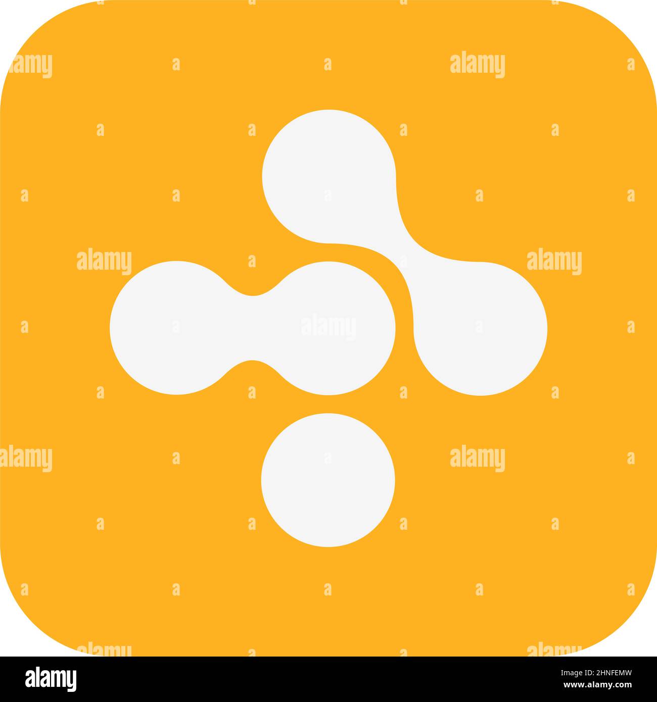 Connected circles, nodes as technology, tech, electronics and ...
