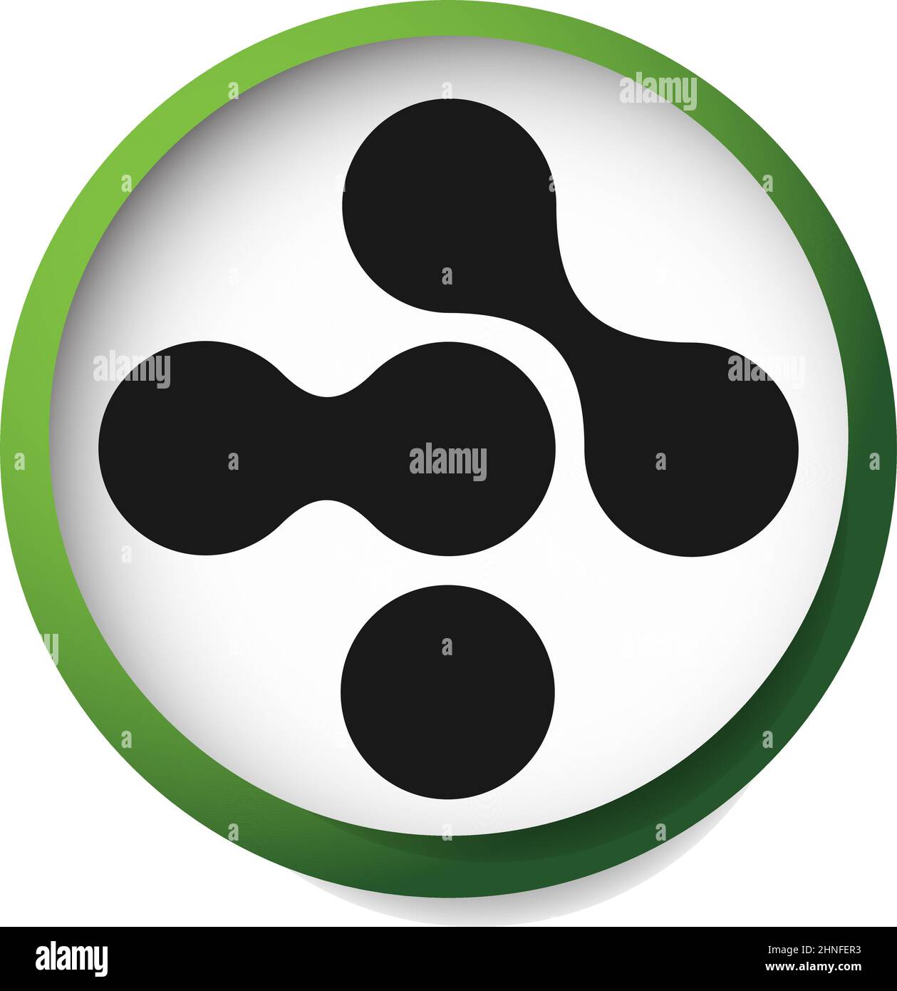 Connected circles, nodes as technology, tech, electronics and ...