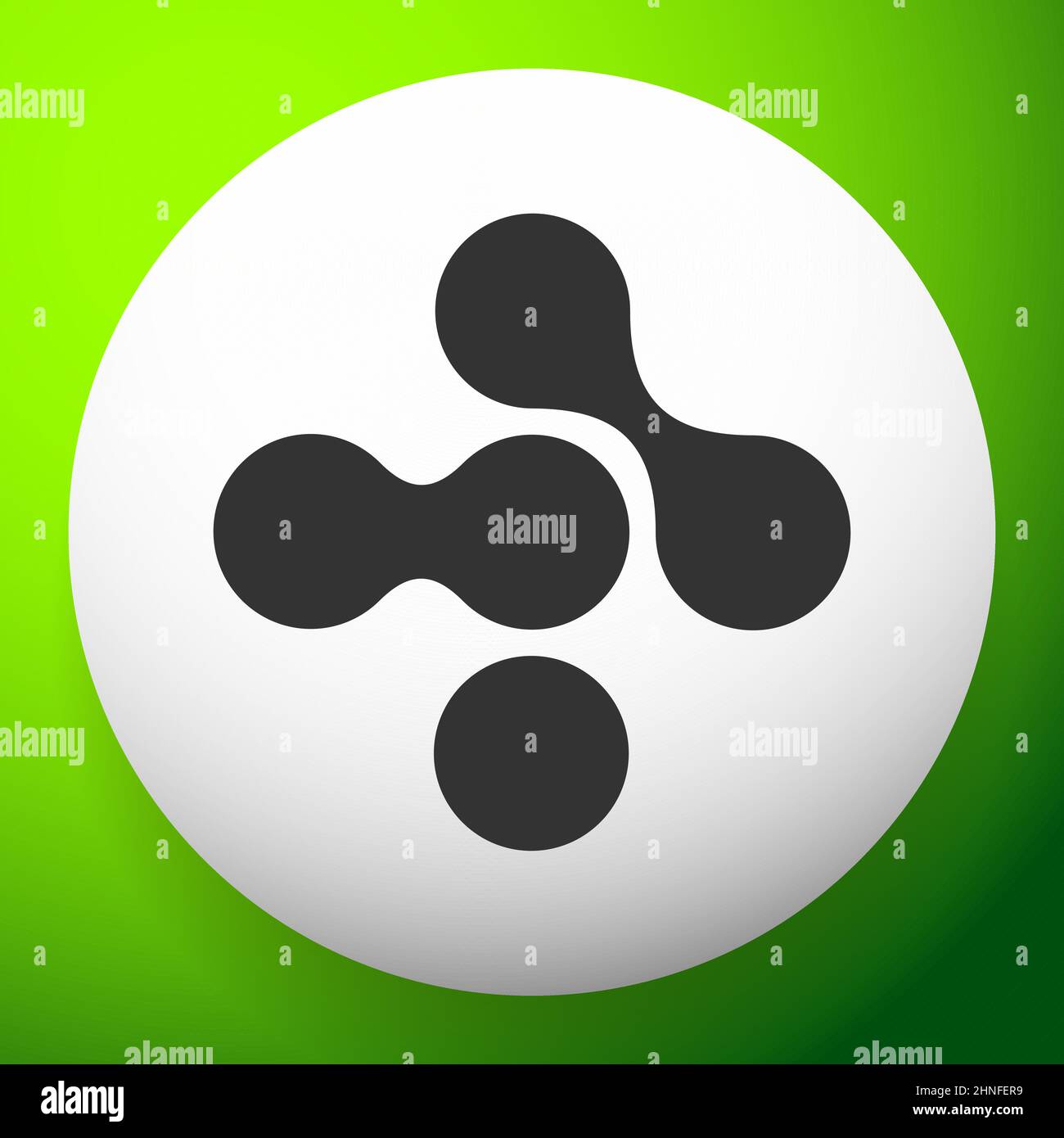 Connected circles, nodes as technology, tech, electronics and ...