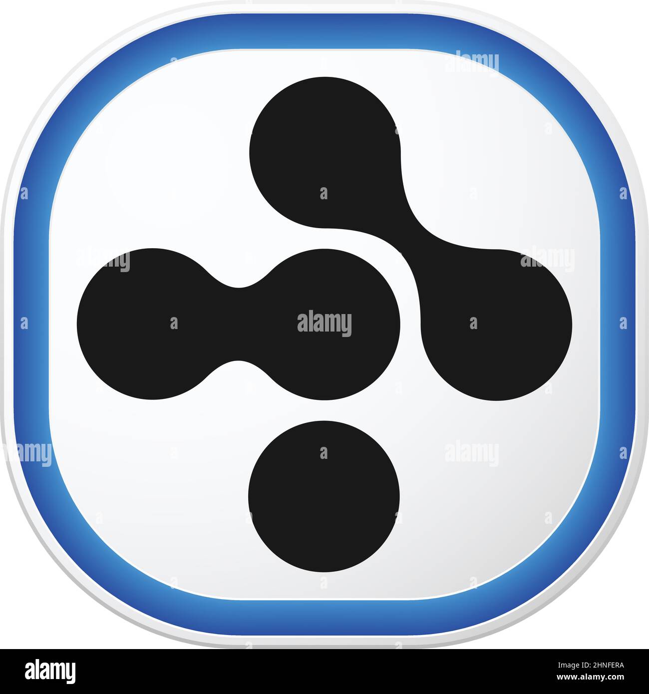 Connected circles, nodes as technology, tech, electronics and ...