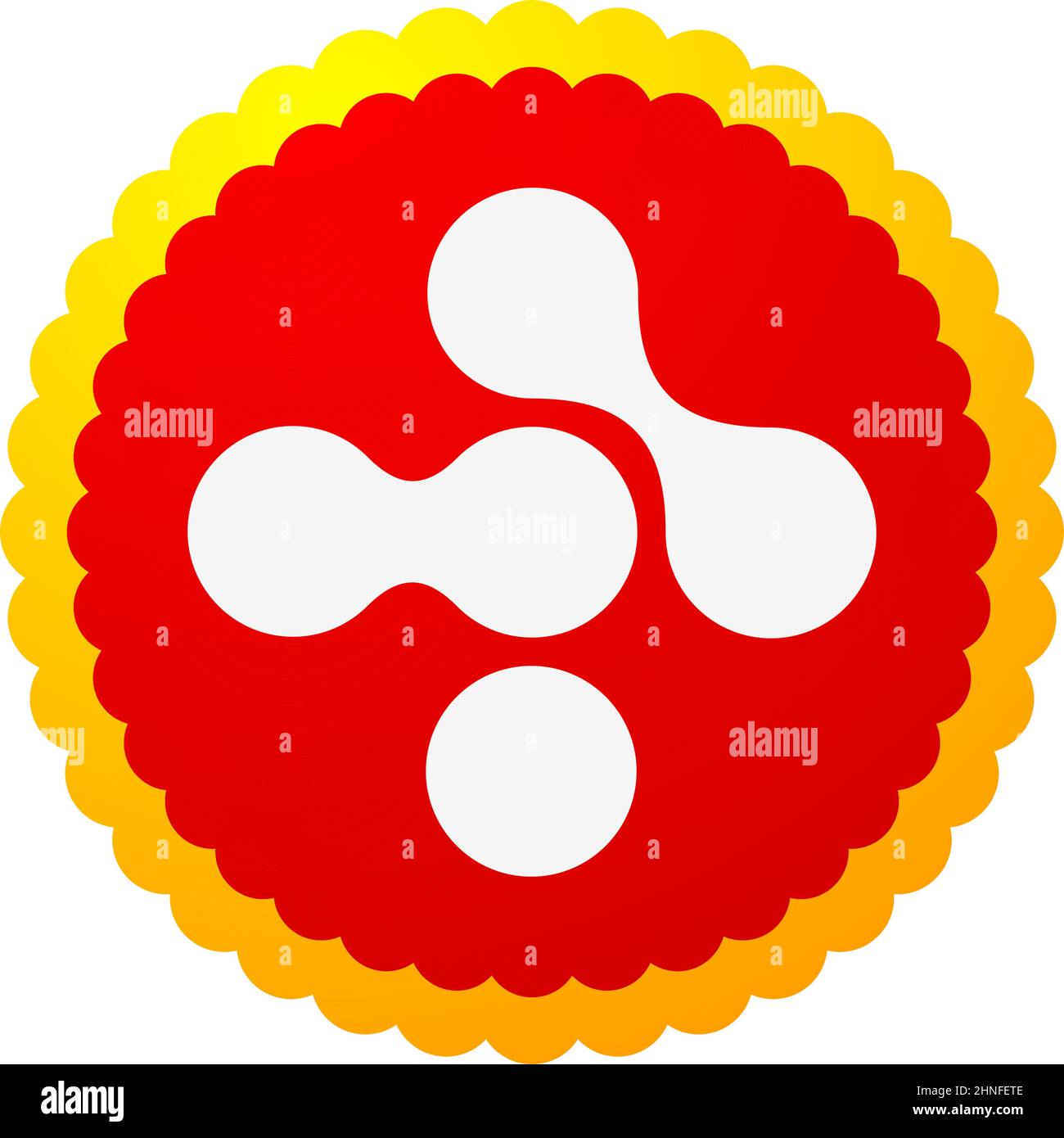 Connected circles, nodes as technology, tech, electronics and ...