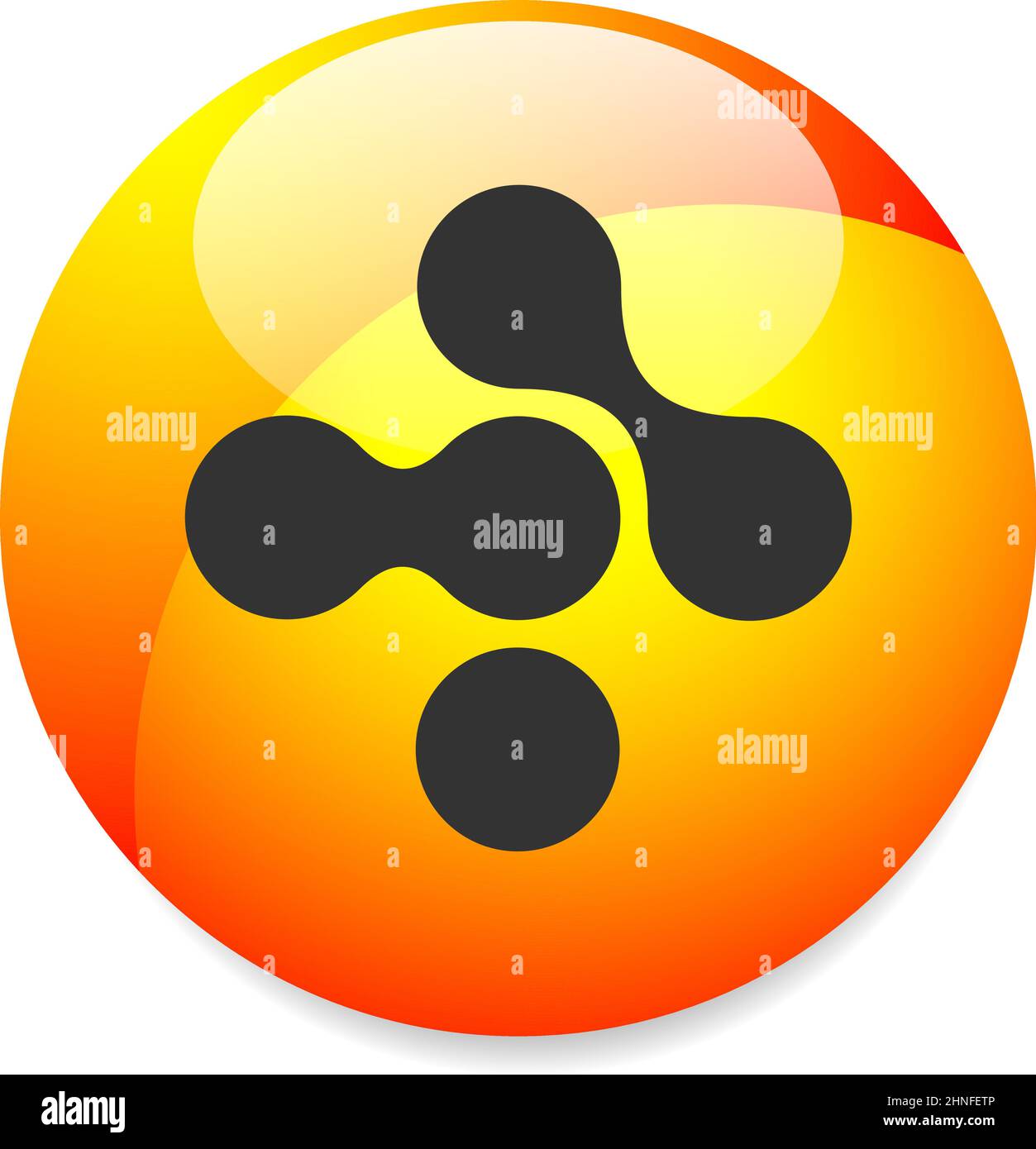 Connected circles, nodes as technology, tech, electronics and ...