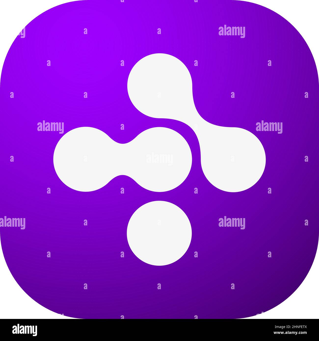 Connected circles, nodes as technology, tech, electronics and ...